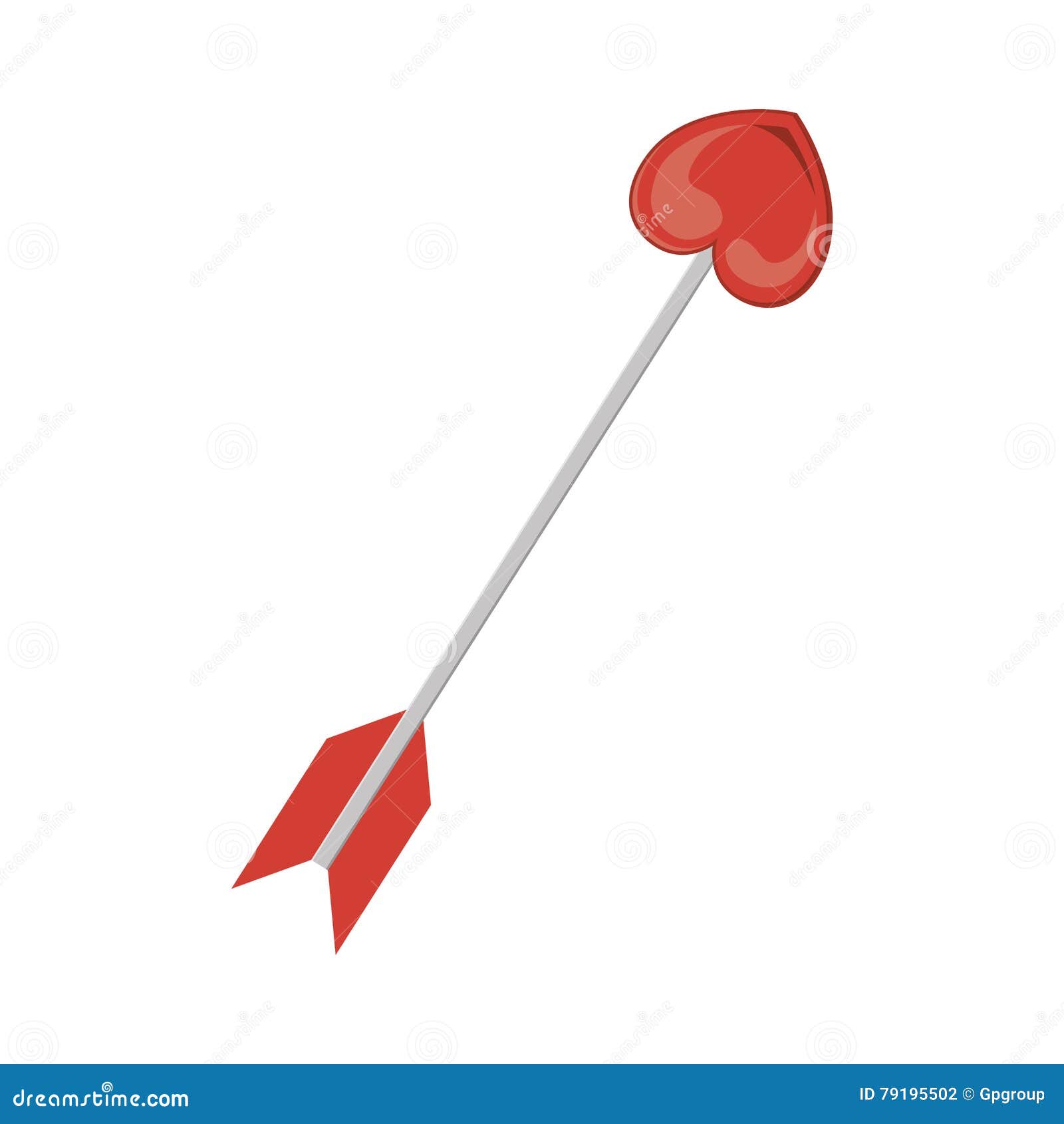 Archer Weapon with Heart Symbol Stock Vector - Illustration of line ...
