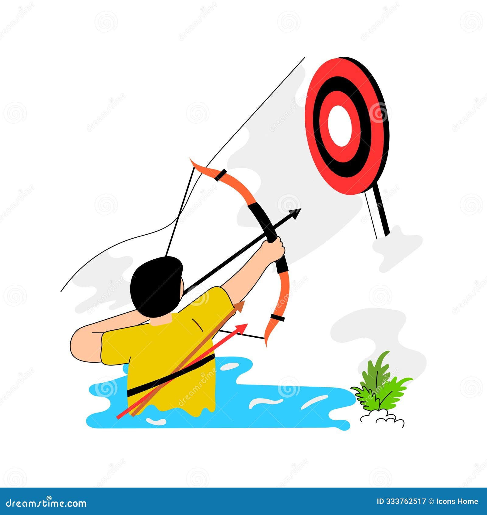 Archery stock illustration. Illustration of vector, target - 333762517