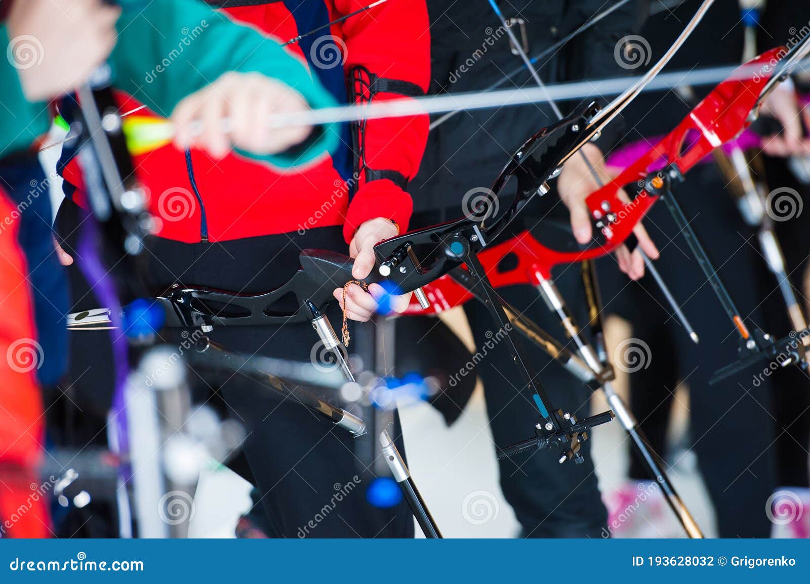 Archery. Archer Exercise with the Bow Stock Photo - Image of arrow ...