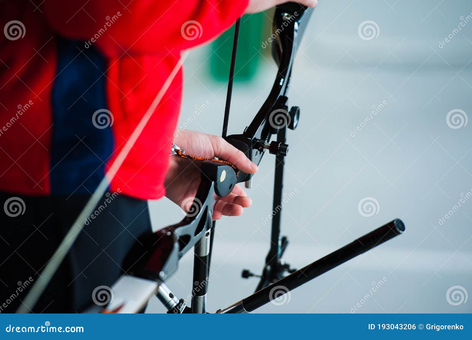 Archery. Archer Exercise with the Bow Stock Photo - Image of young ...