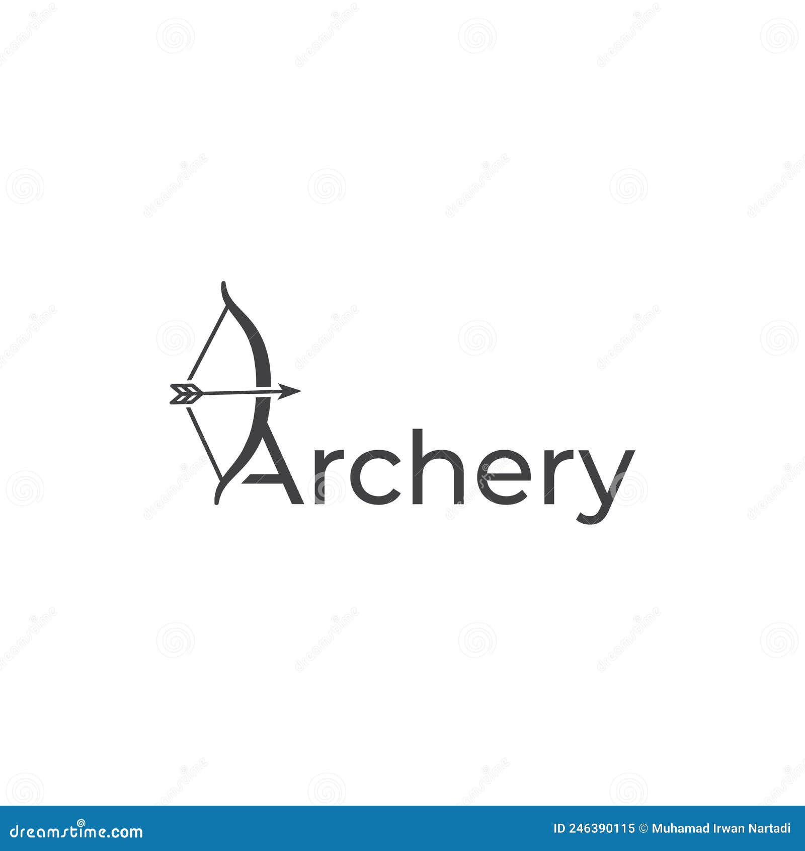 Archery Archer Dry Firing A Bow Isolated Coloring Vector Illustration ...