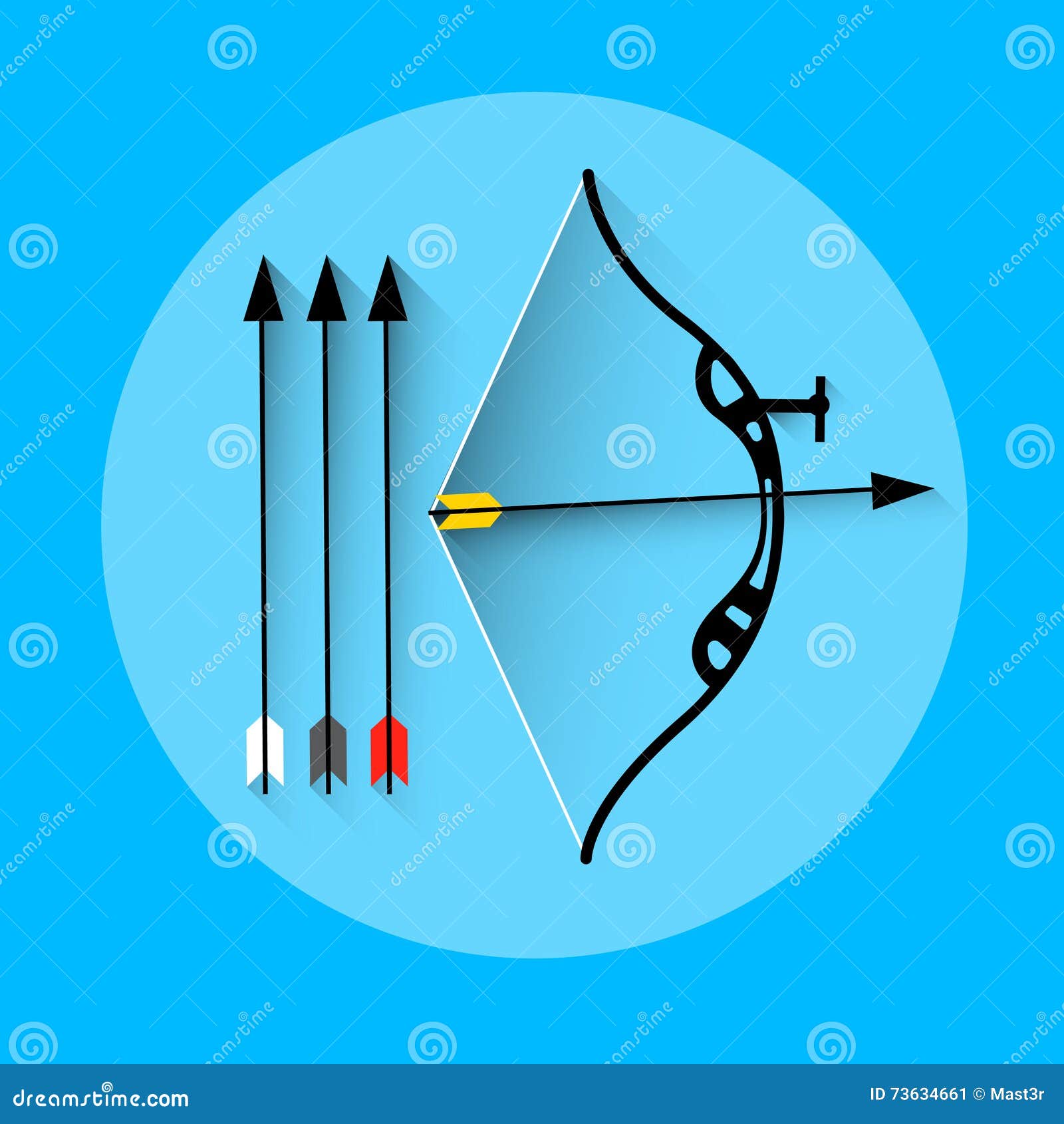 Archery Arrow Equipment Sport Icon Stock Vector - Illustration of body ...