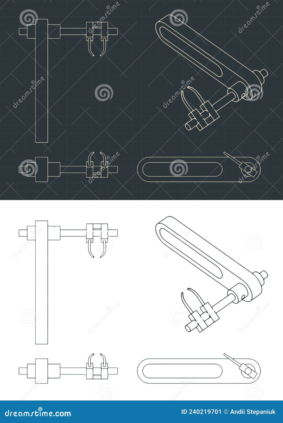Archery Arrow Rests Compound Bow Shelf Drawings Stock Vector ...