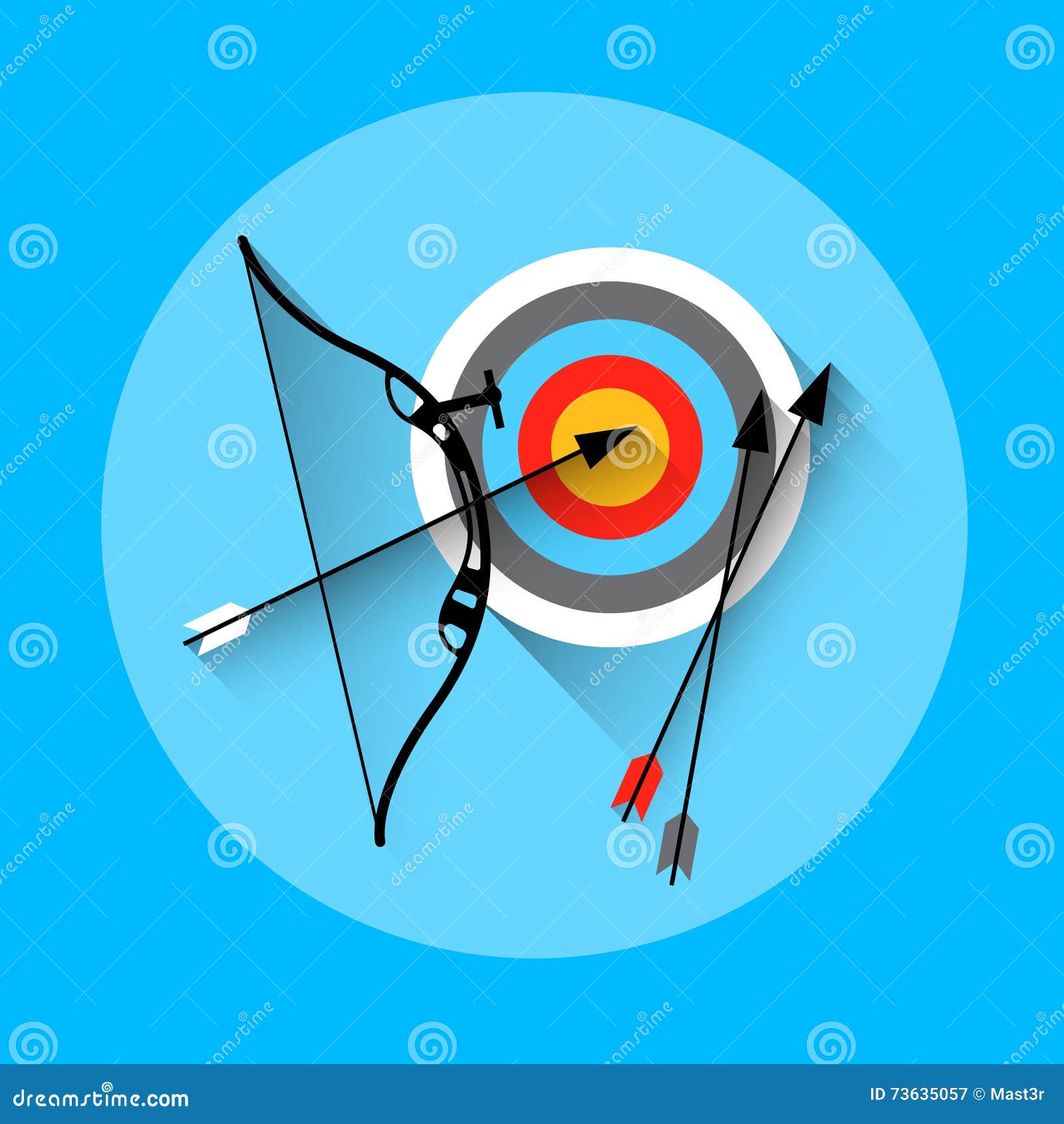 Archery Arrow Target Equipment Sport Icon Stock Vector - Illustration ...