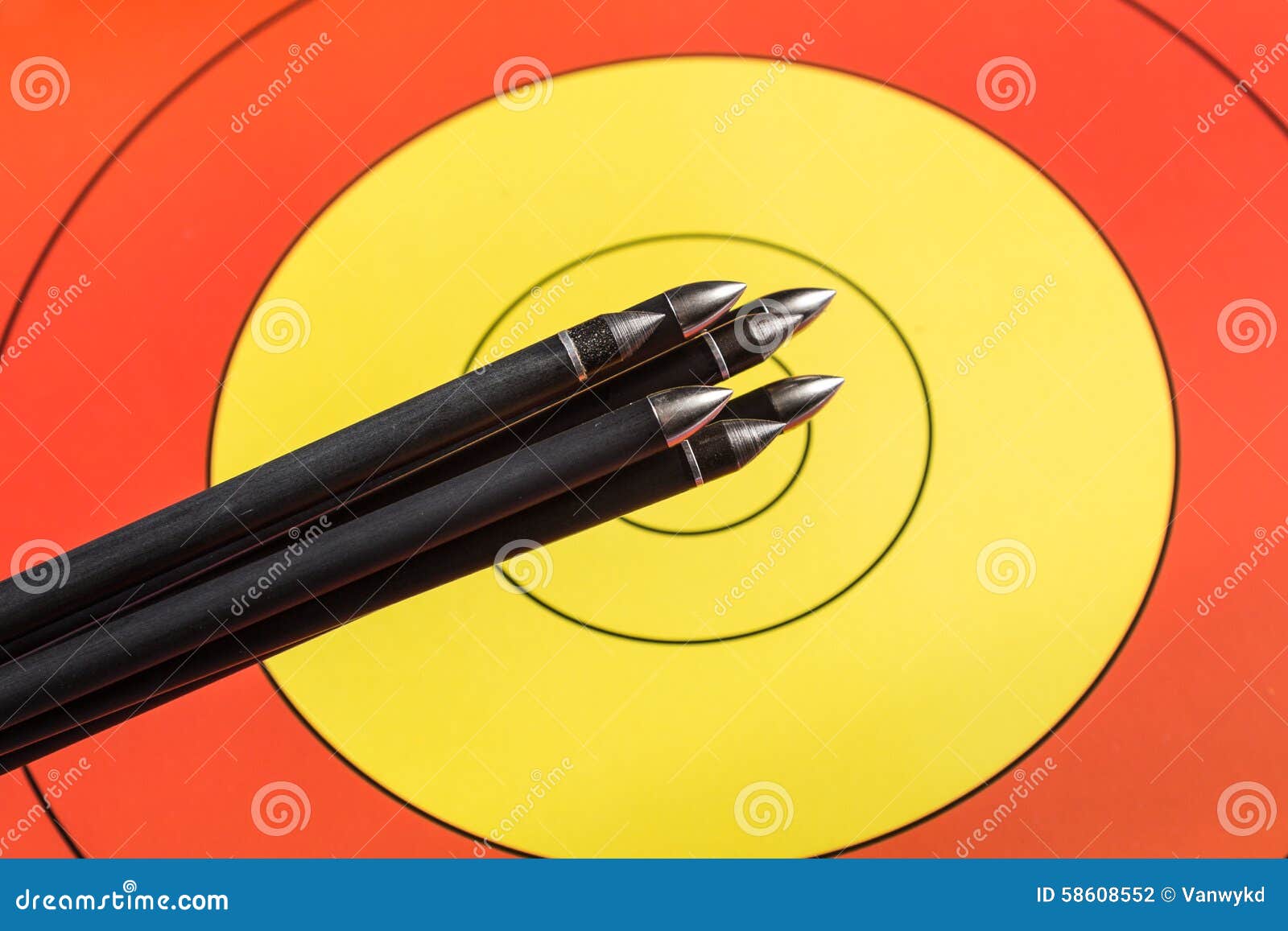 Archery arrow tips stock photo. Image of black, summer - 58608552