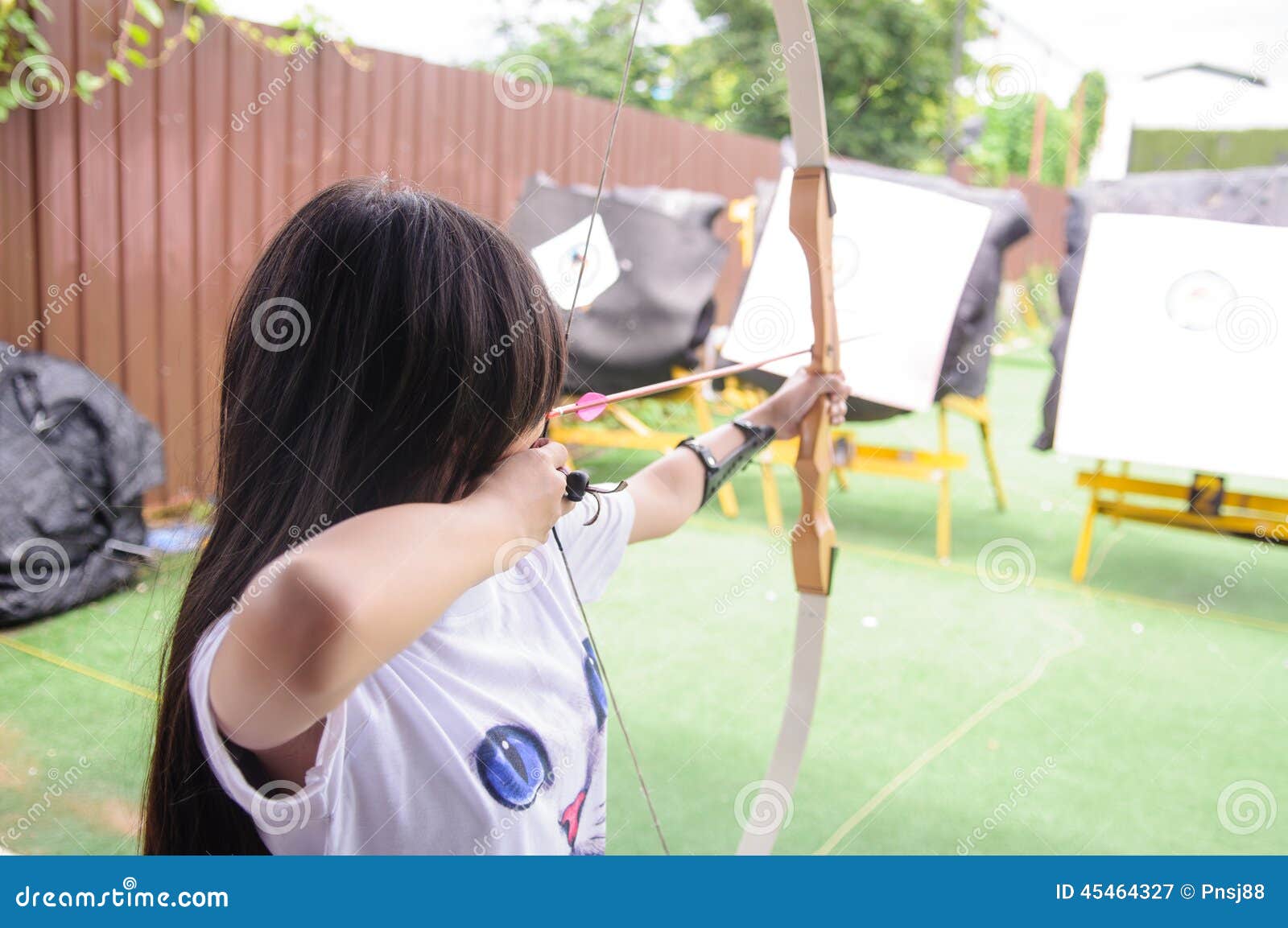 Archery stock image. Image of asian, arrow, woman, person - 45464327