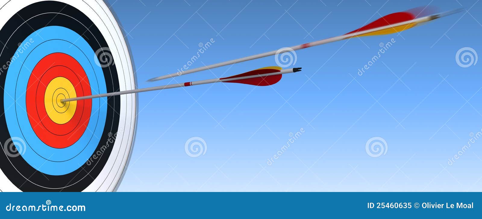 Archery banner stock illustration. Illustration of hitting - 25460635