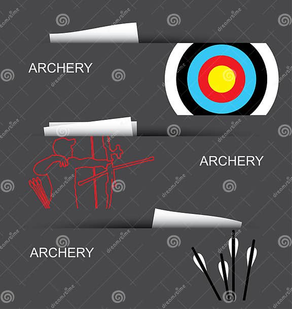 Archery banners stock vector. Illustration of kill, black - 27951903