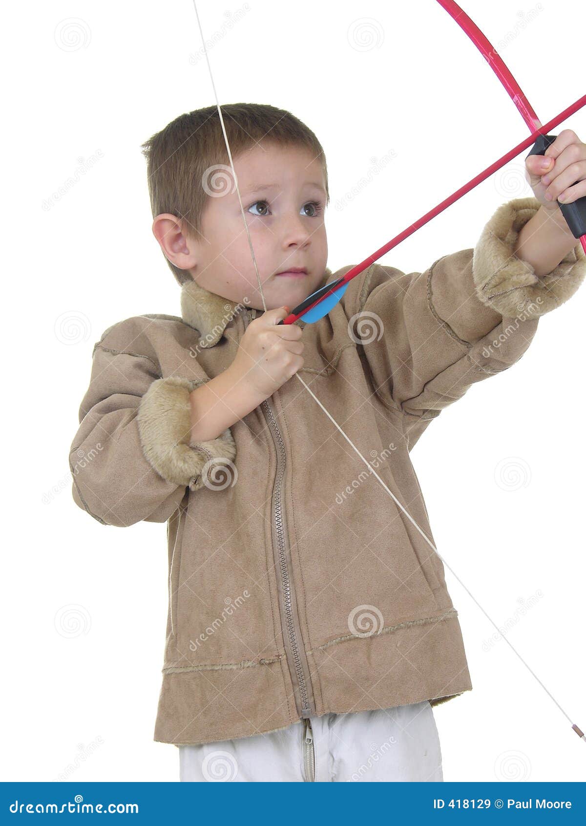 Archery Boy Two stock image. Image of hunting, young, arrow - 418129