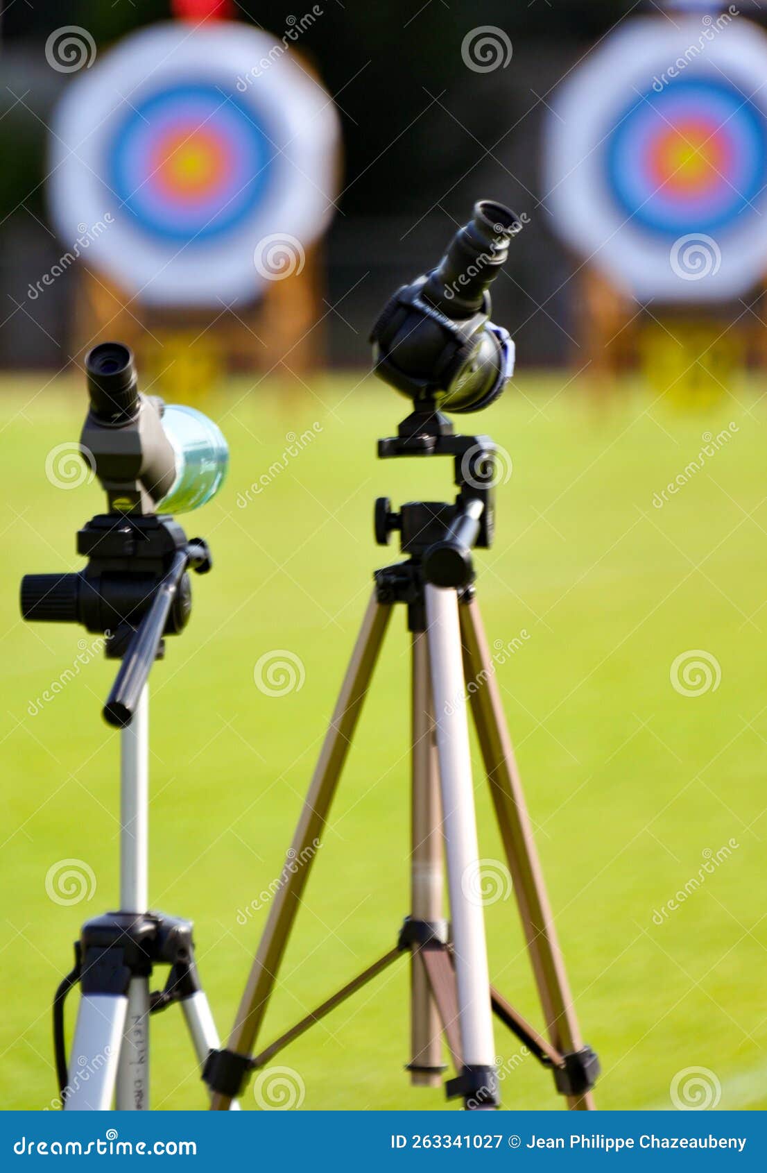 Archery Contest Arrow Bow Twin Target Stock Image - Image of person ...