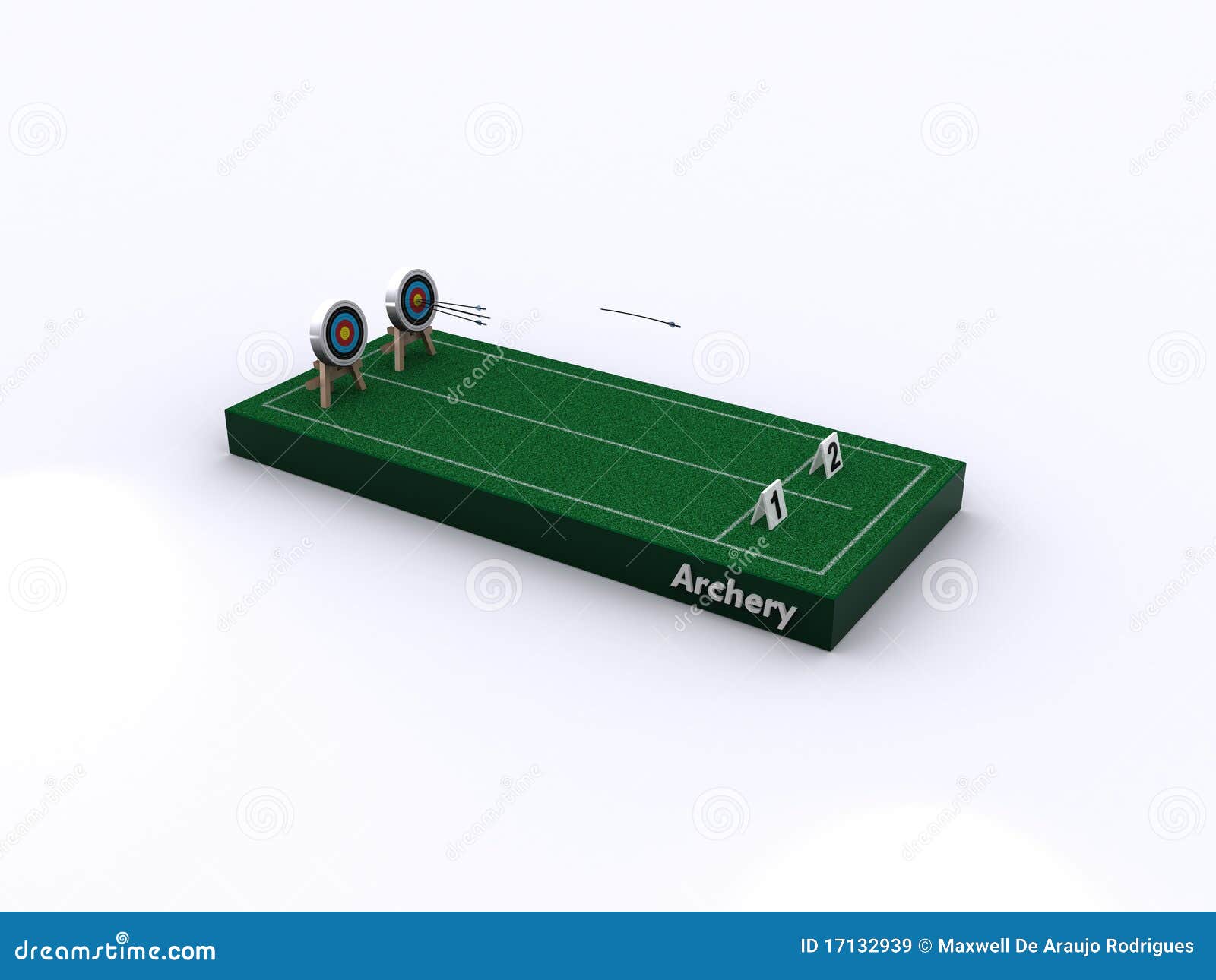 Archery Court with Grass Icon Stock Illustration - Illustration of goal ...