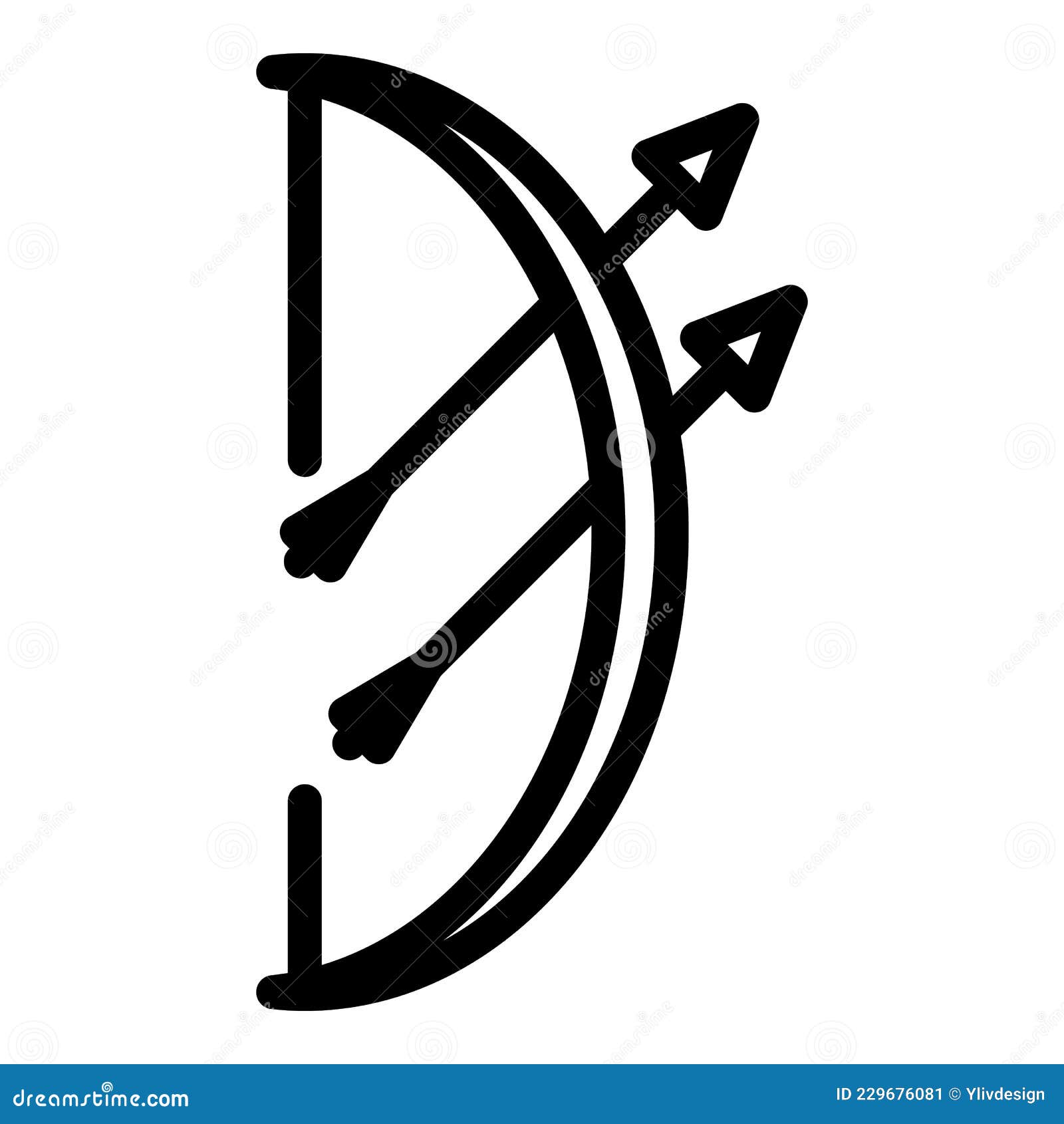 Archery Game Icon Outline Vector. Sport Arrow Stock Vector ...