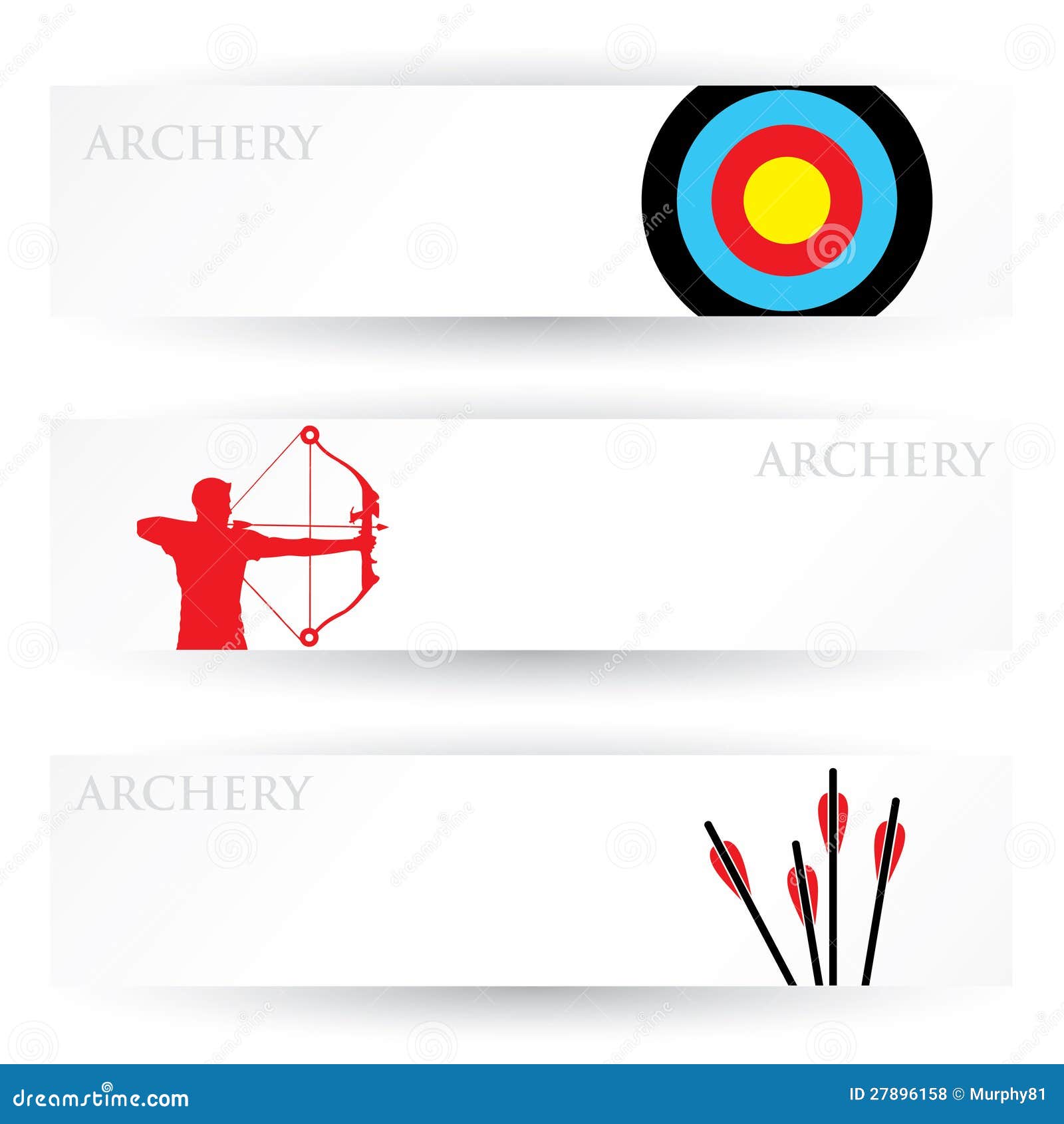 Archery headers stock vector. Illustration of center - 27896158
