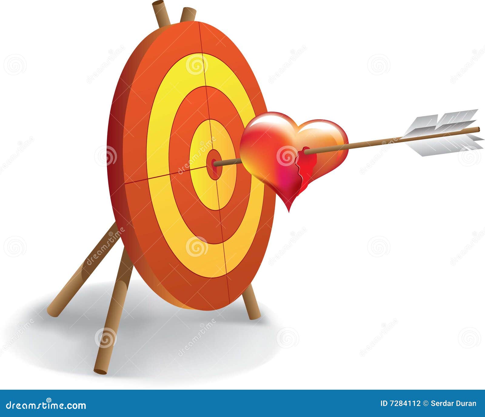 Archery and heart stock vector. Illustration of human - 7284112