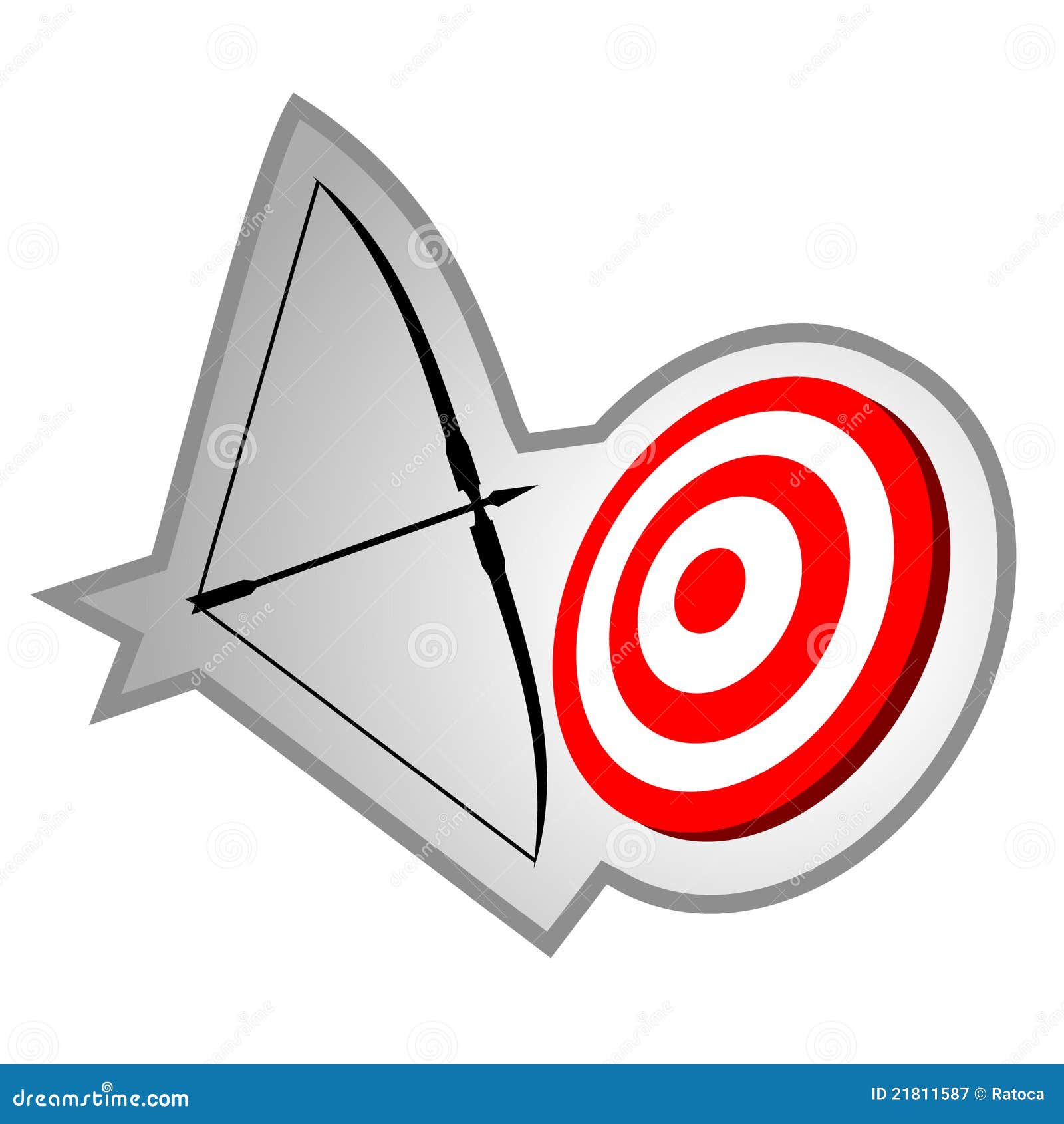 Archery Icon On White Background. Sports Pictogram, Icon Set ...