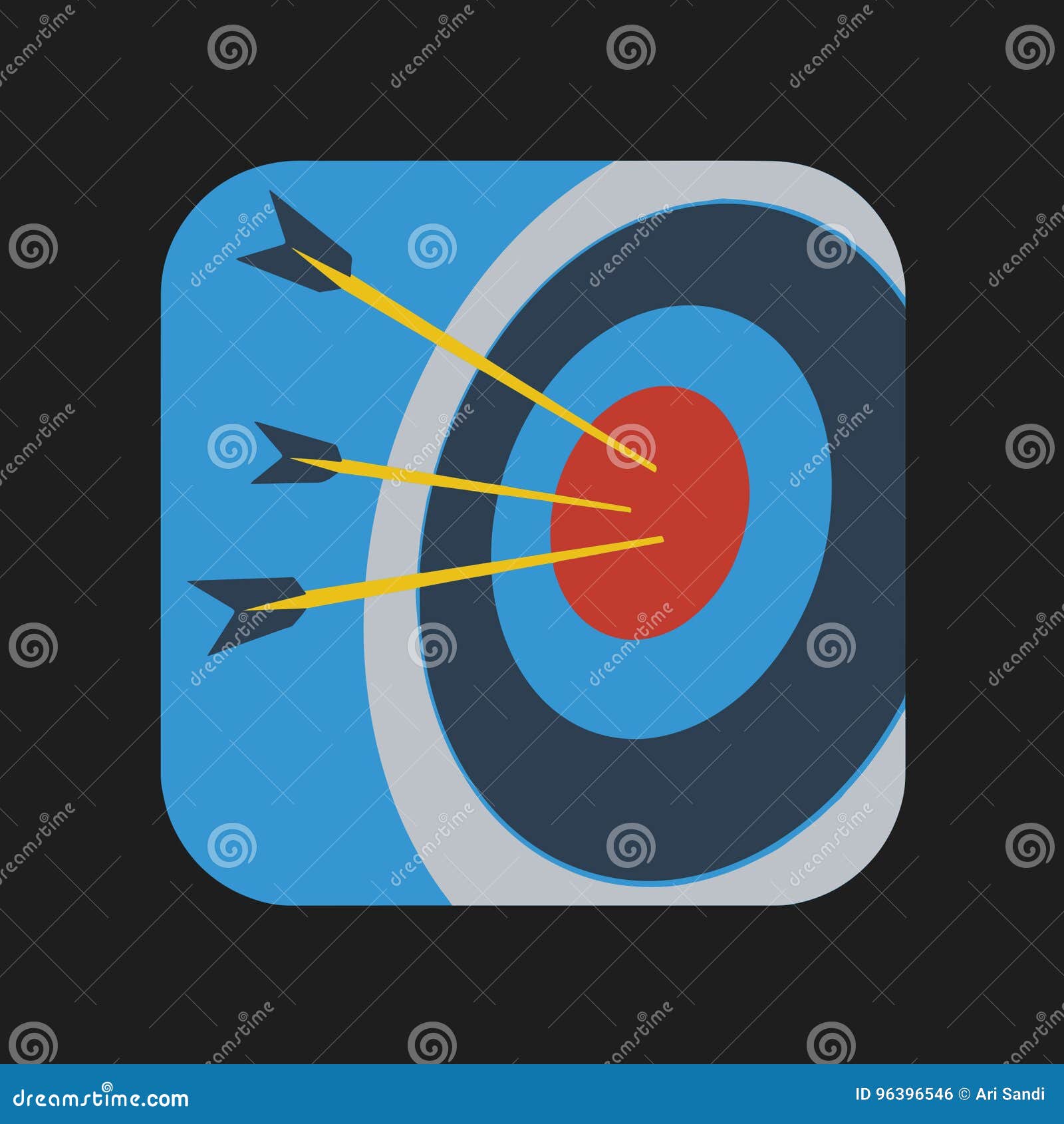 Archery Icon stock vector. Illustration of sign, button - 96396546