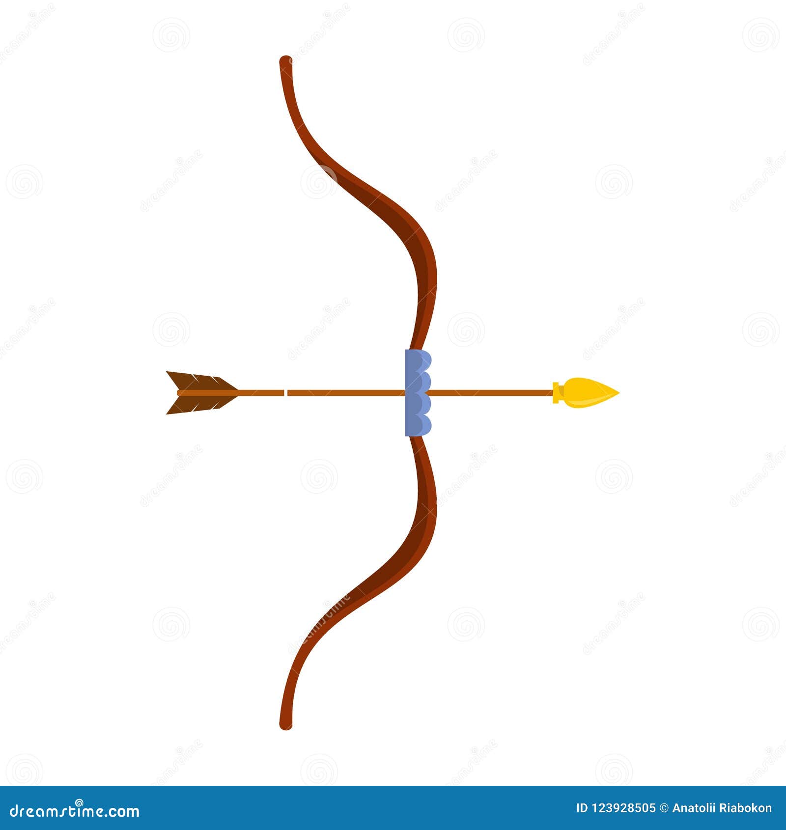 Archery icon, flat style stock illustration. Illustration of arrowhead ...