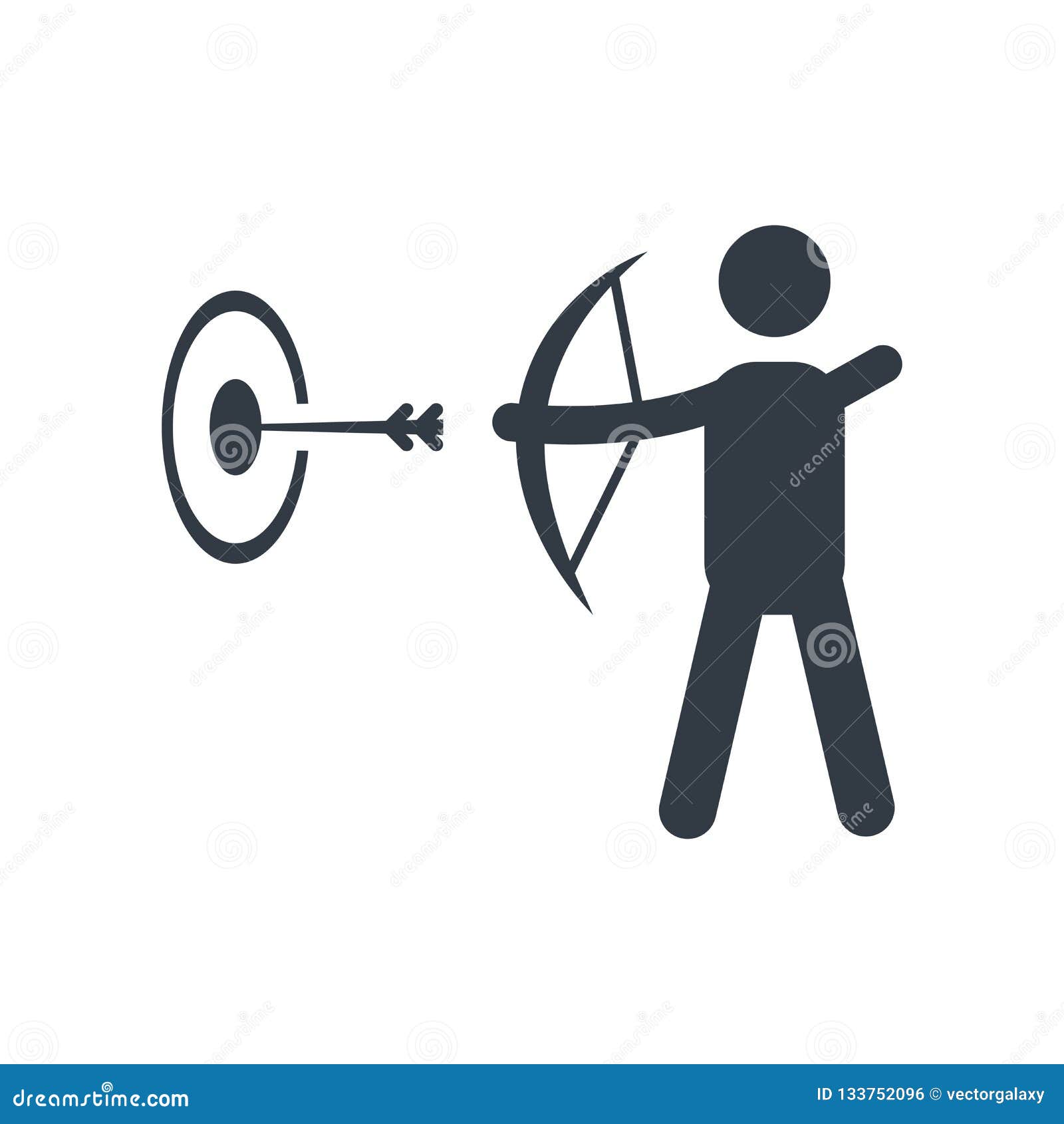 Archery Icon Vector Sign and Symbol Isolated on White Background Stock ...
