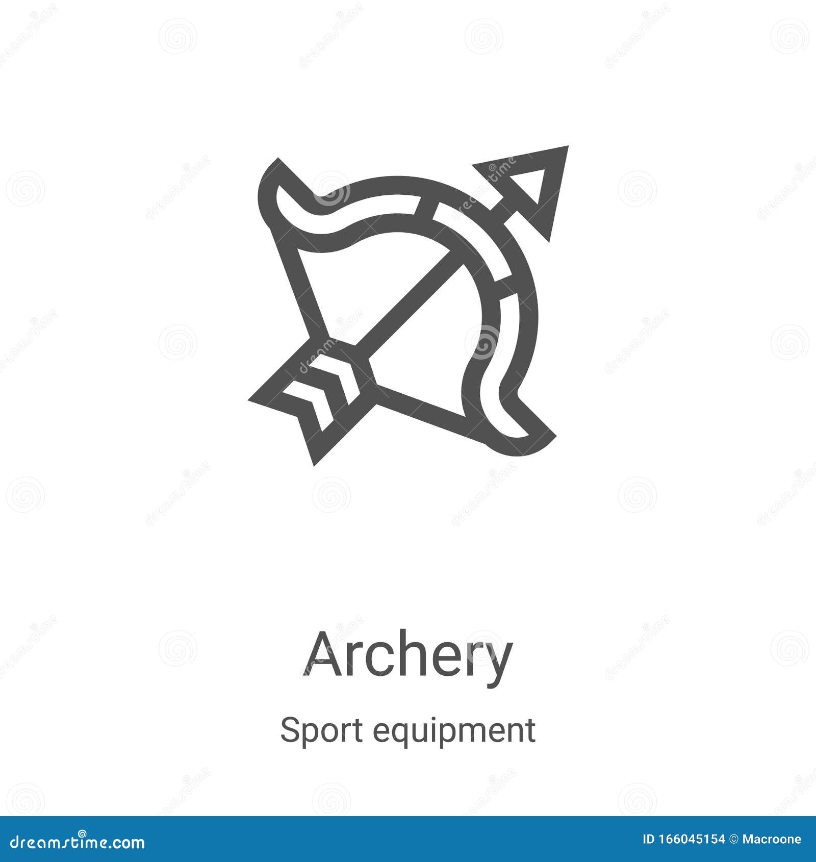 Archery Icon Vector from Sport Equipment Collection. Thin Line Archery ...