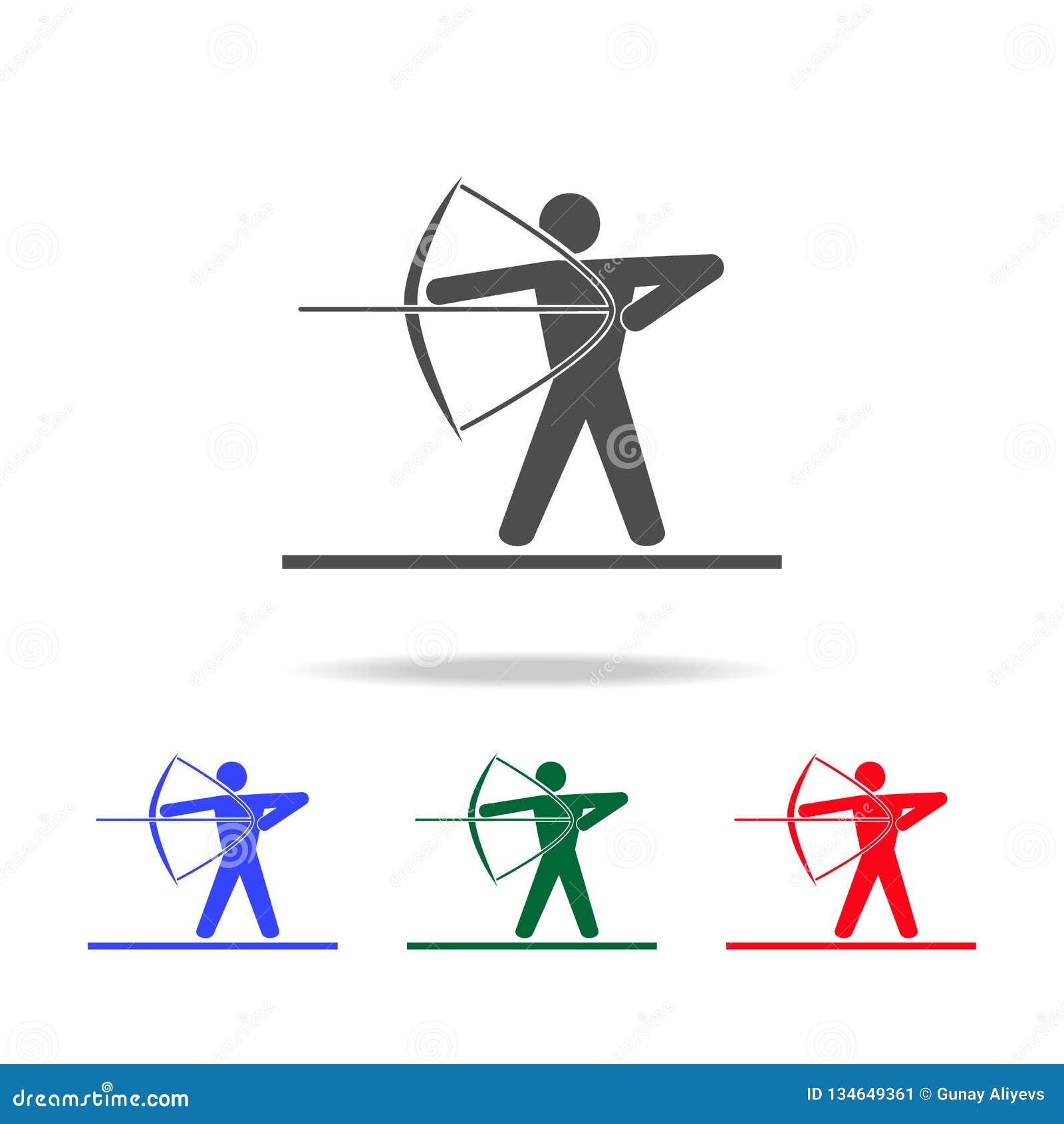 Archery Icons. Elements of Sport Element in Multi Colored Icons ...