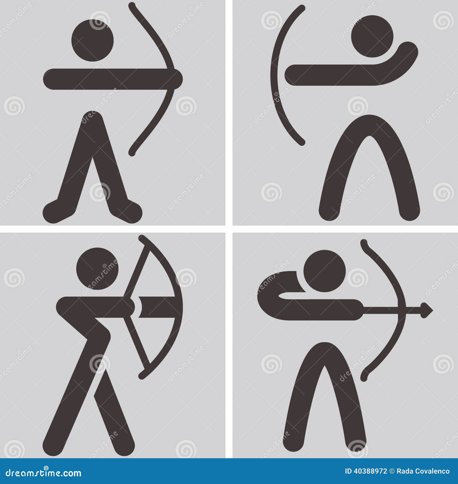 Archery icons stock vector. Illustration of archery, painting - 40388972