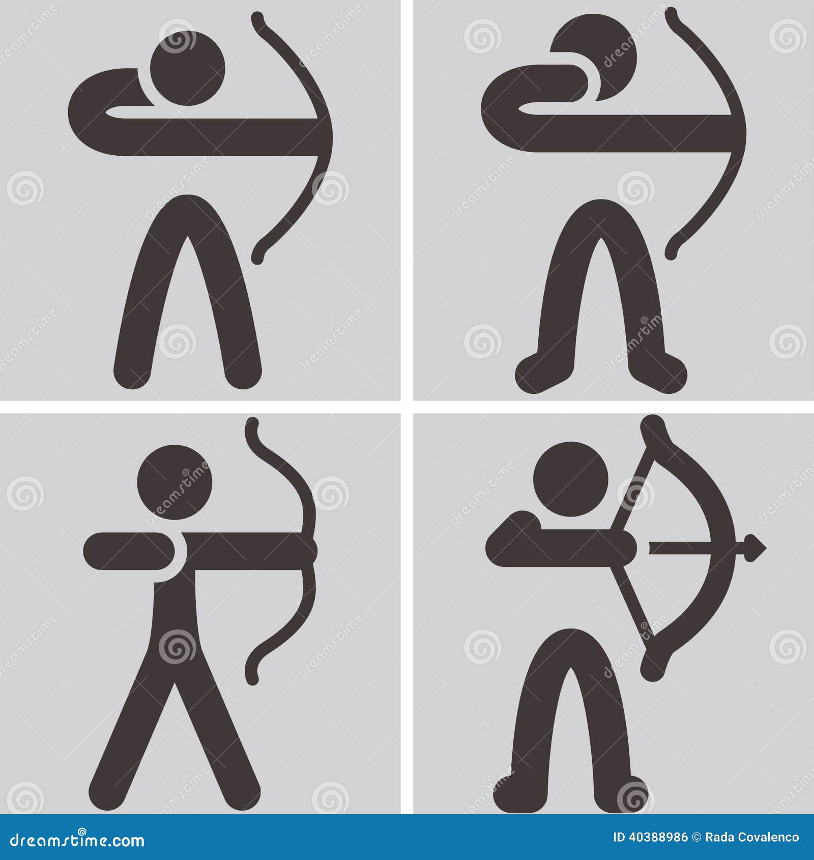 Archery icons stock vector. Illustration of shooting - 40388986