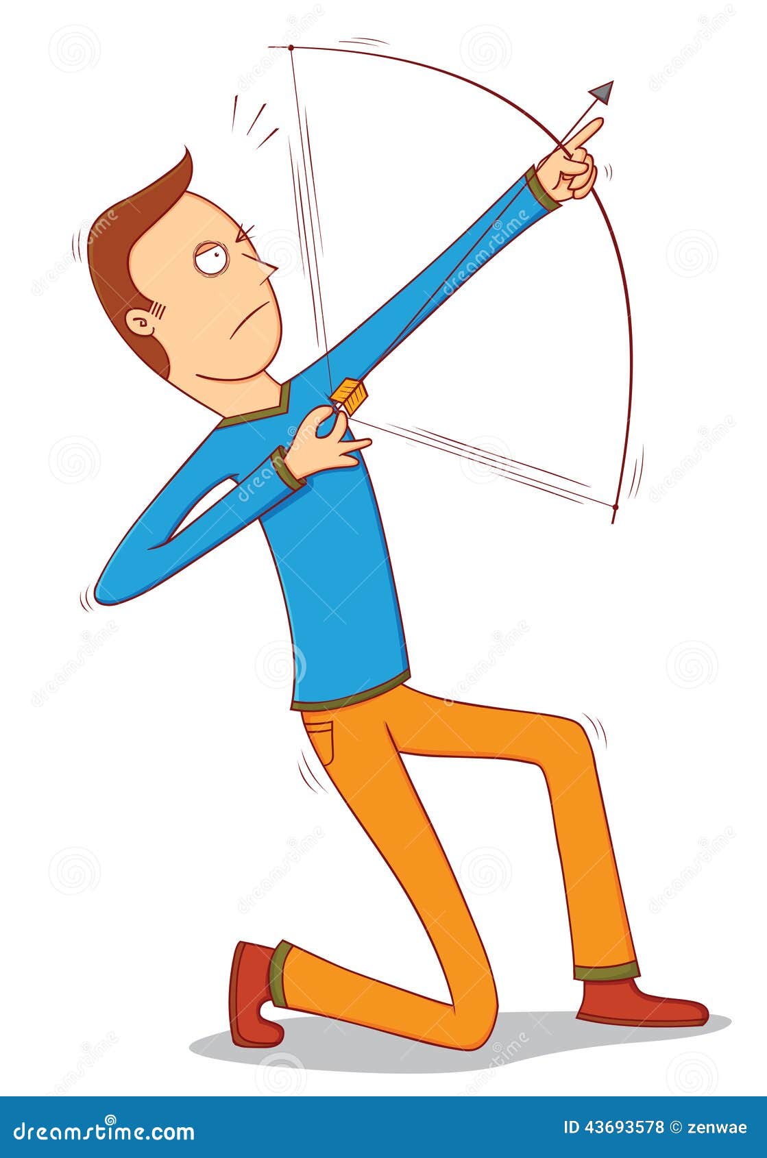 Archery stock vector. Illustration of attack, string - 43693578