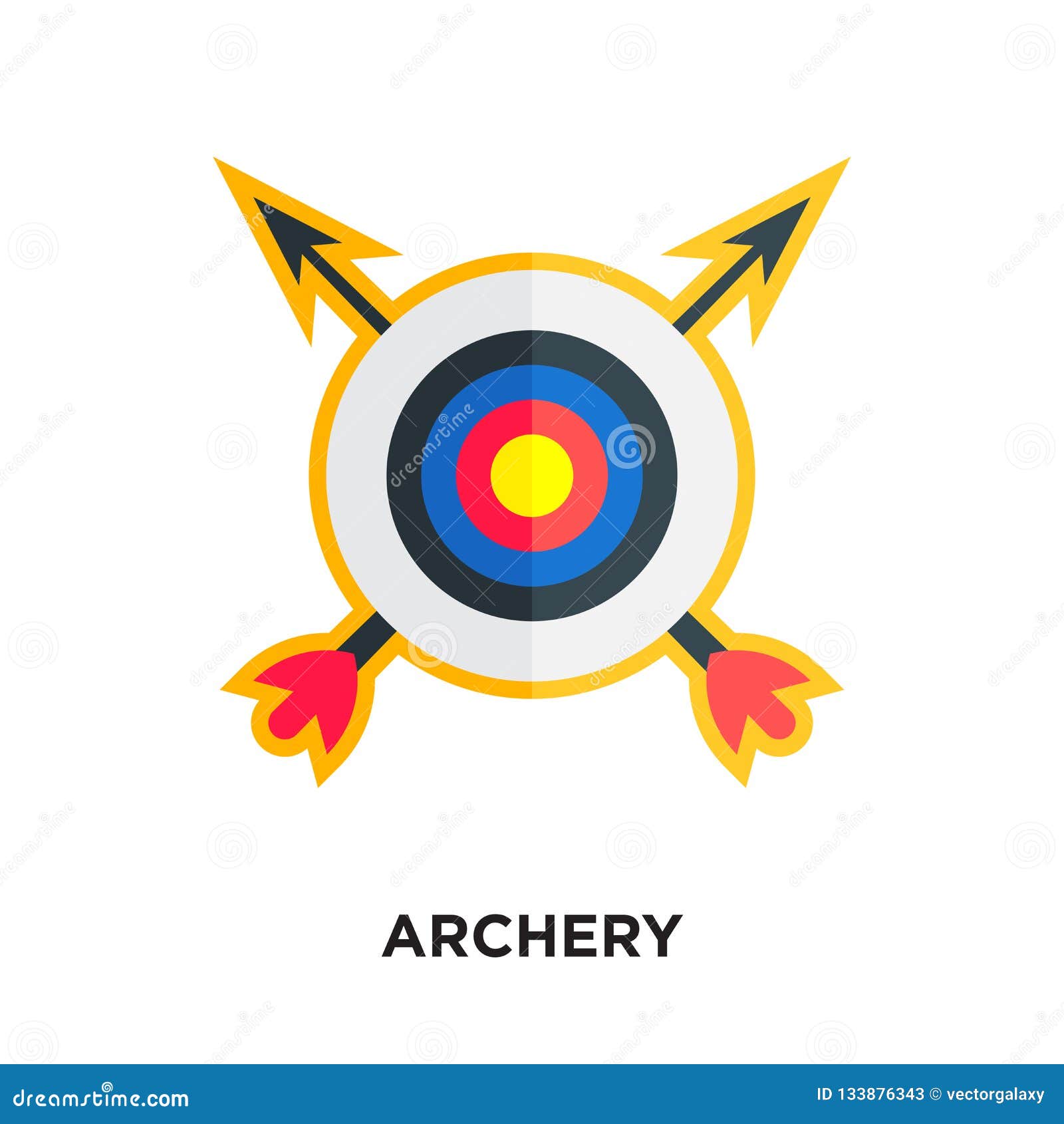 Archery Logo Isolated on White Background for Your Web, Mobile a Stock ...