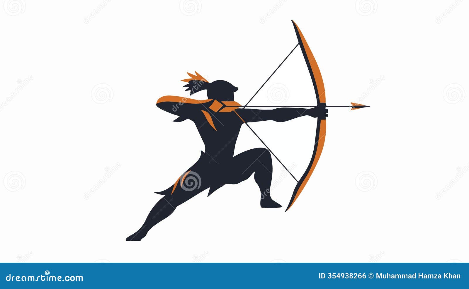 Archery Logo Vector Flat Design Template. Stock Illustration ...