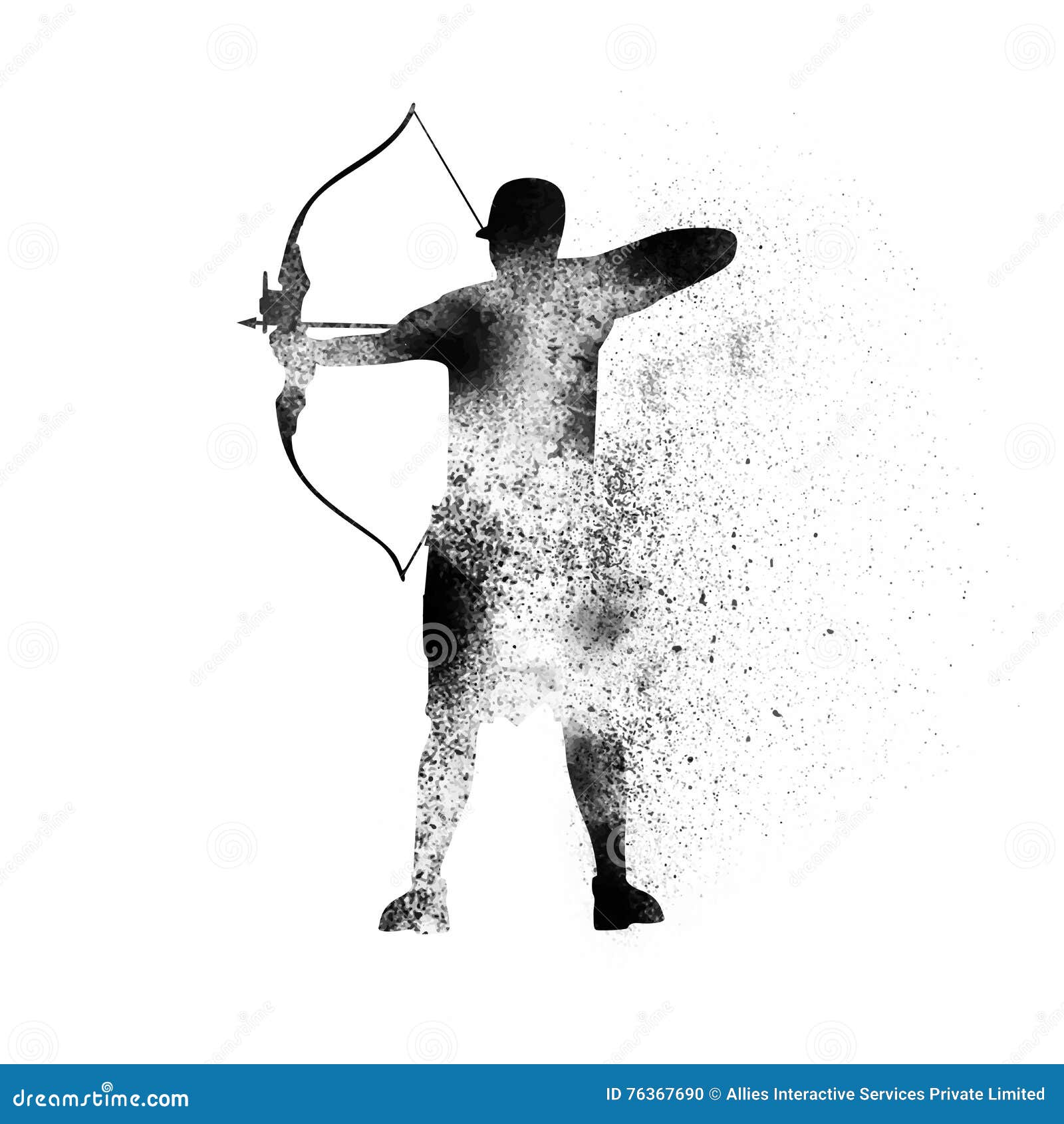 Archery Player for Sports Concept. Stock Illustration - Illustration of ...