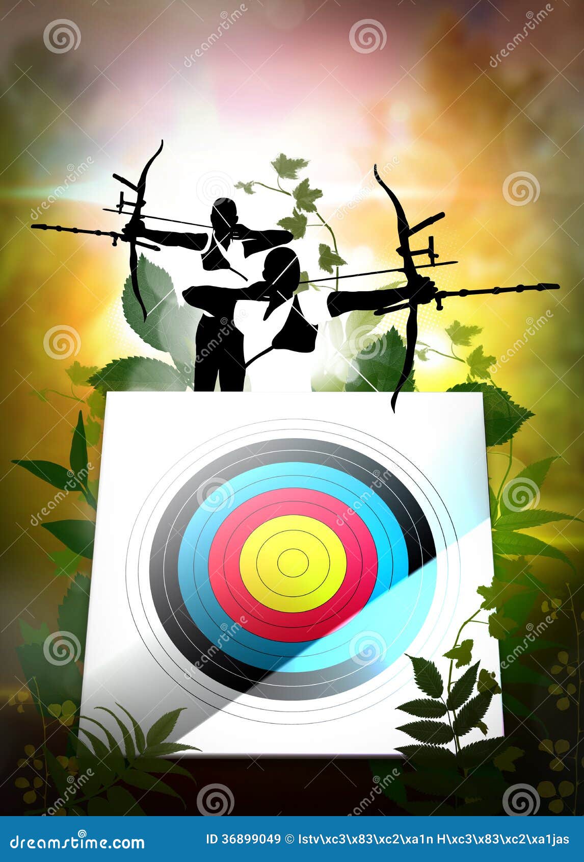 Archery poster stock illustration. Illustration of archery - 36899049