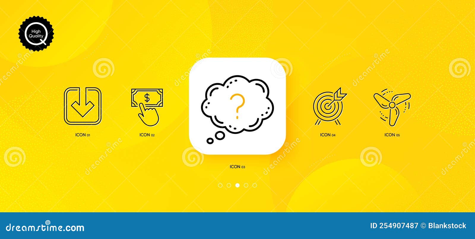 Archery, Question Mark and Load Document Minimal Line Icons. for Web ...