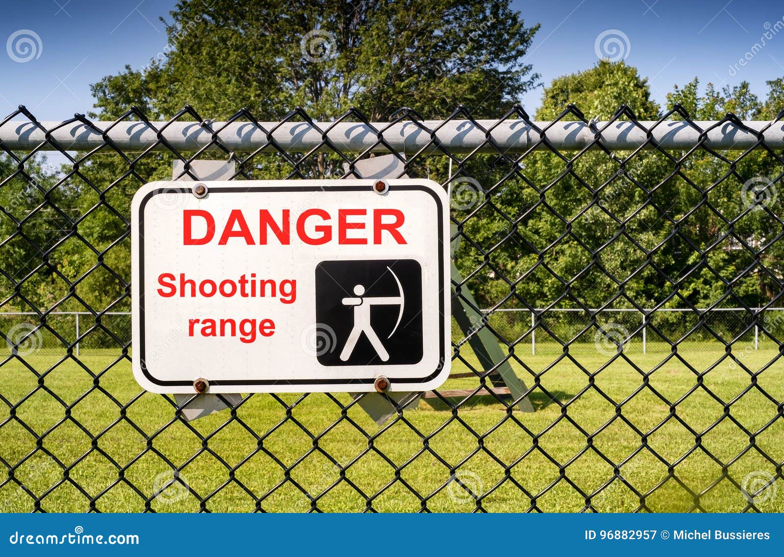 Archery range sign stock image. Image of sign, sunny - 96882957