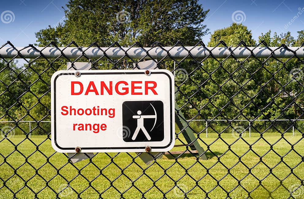 Archery range sign stock image. Image of sign, sunny - 96882957