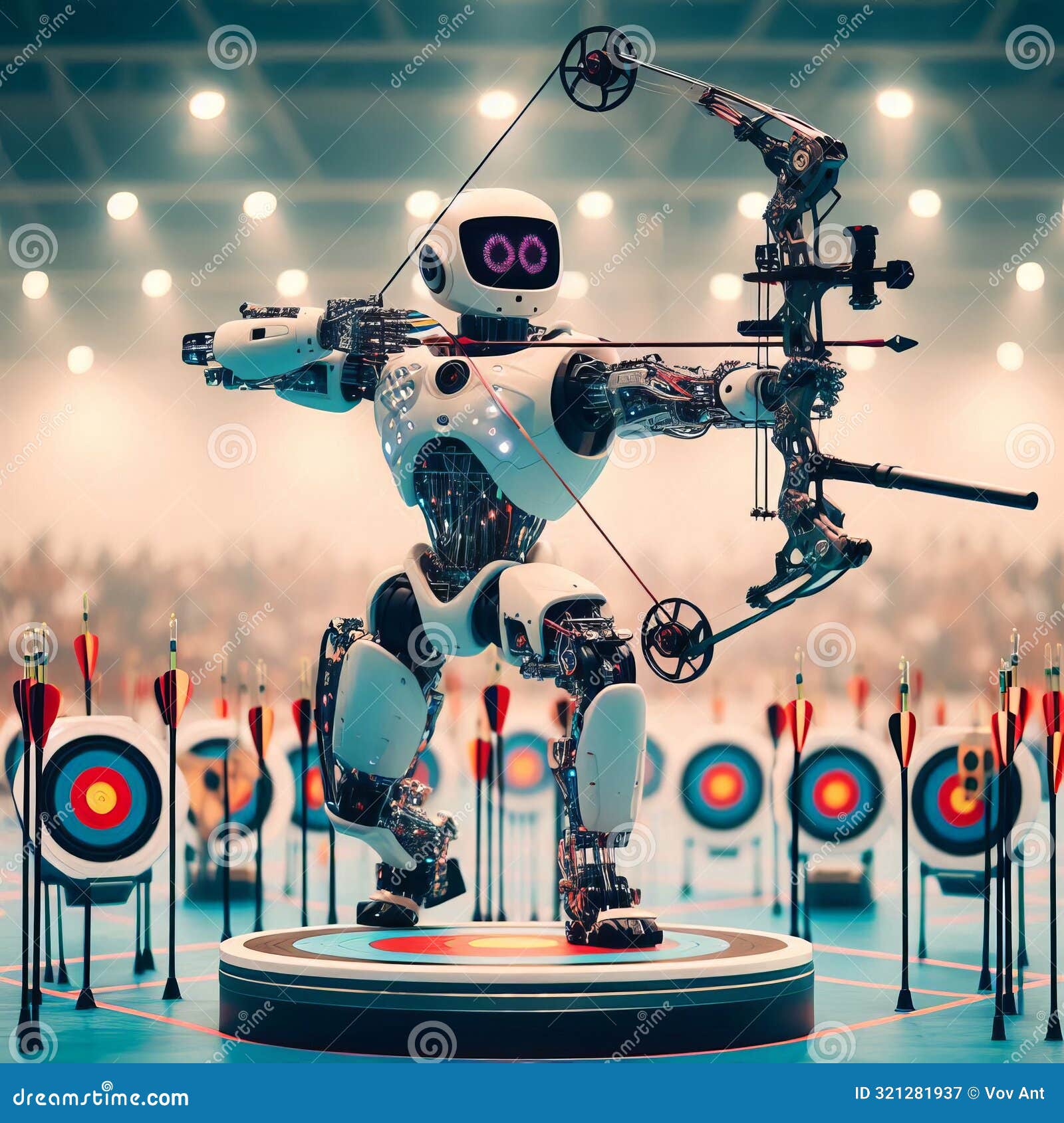 111 100. Archery Robot - a Robot Designed for Archery and Targt Stock ...