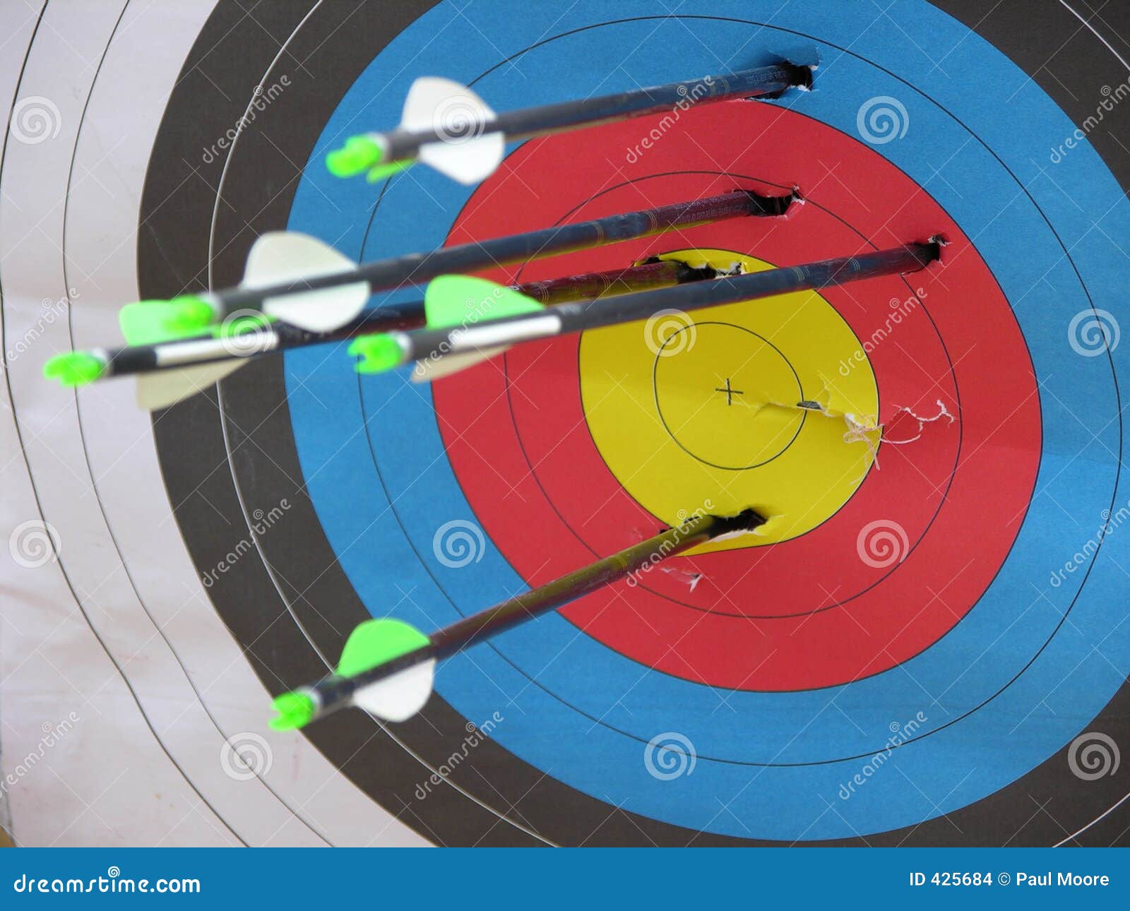 Archery Target stock photo. Image of concentric, yellow - 425684