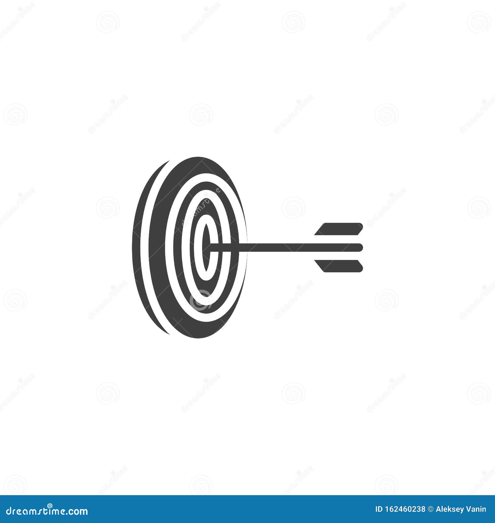 Archery Target Aim Vector Icon Stock Vector - Illustration of circle ...