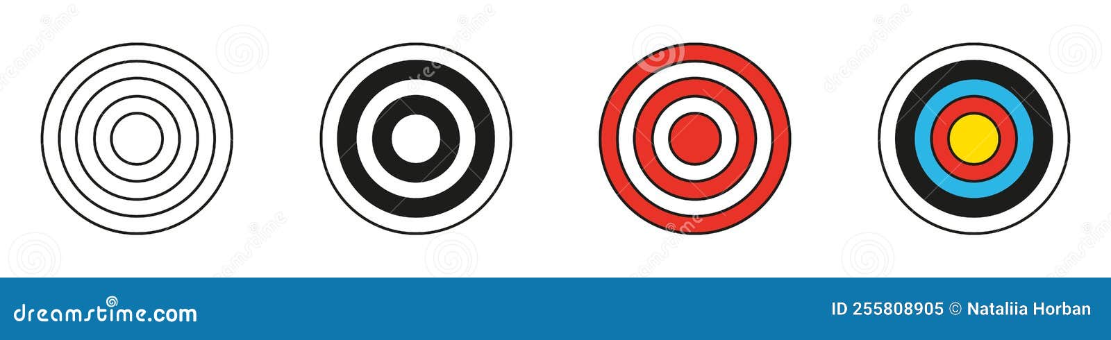 Archery Target with Arrow. Vector Illustration Stock Vector ...