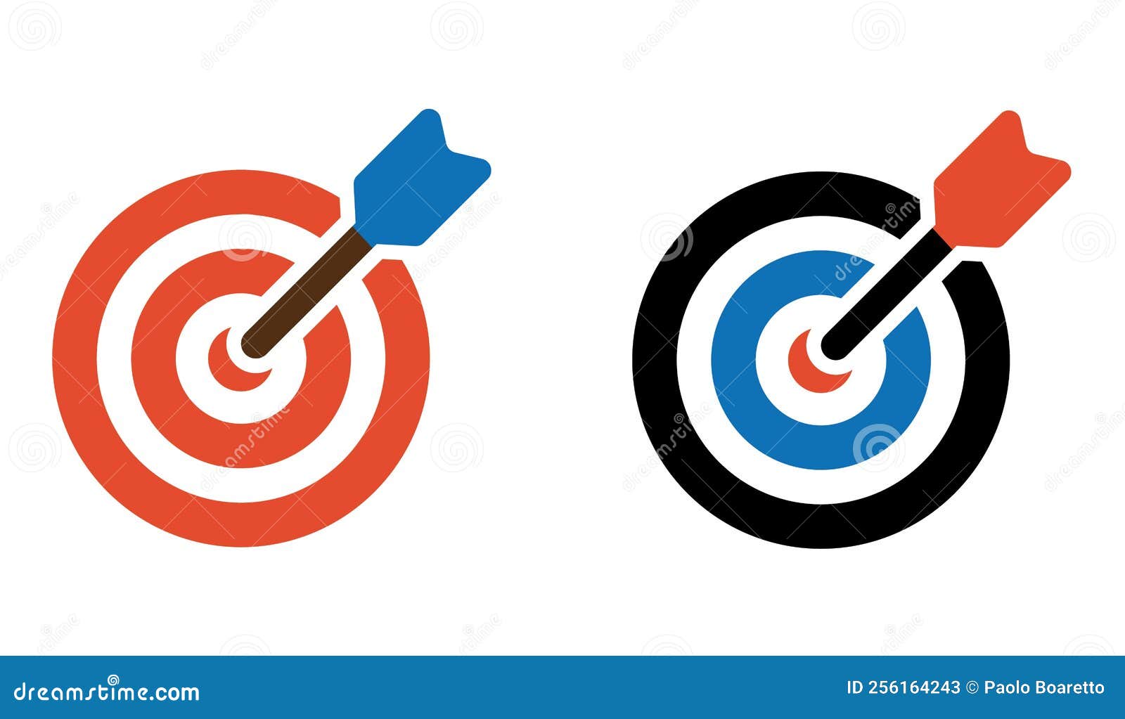 Archery Target with Arrow. Vector Illustration Stock Illustration ...