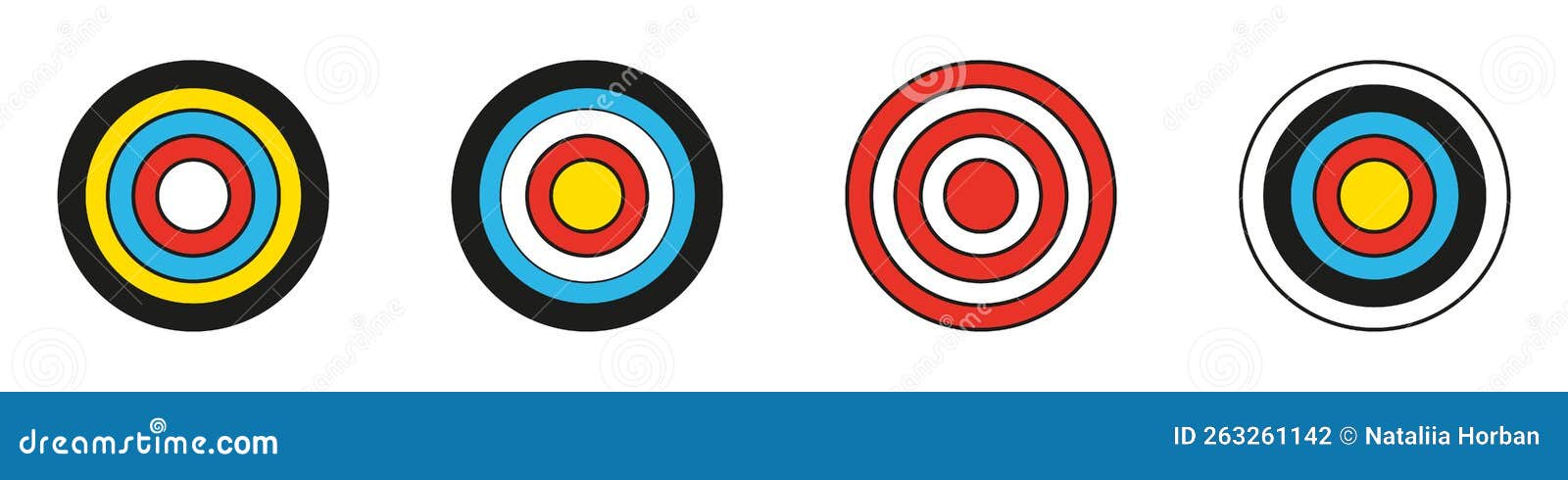 Archery Target with Arrow. Vector Illustration. Stock Vector ...