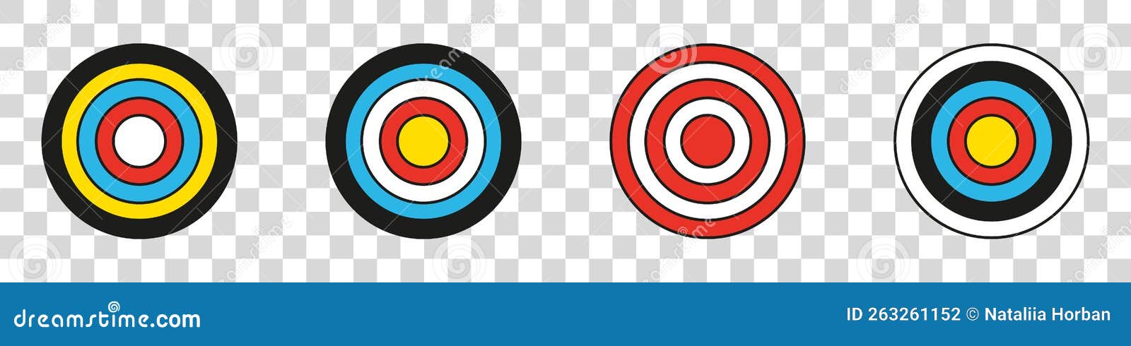 Archery Target with Arrow. Vector Illustration. Stock Vector ...