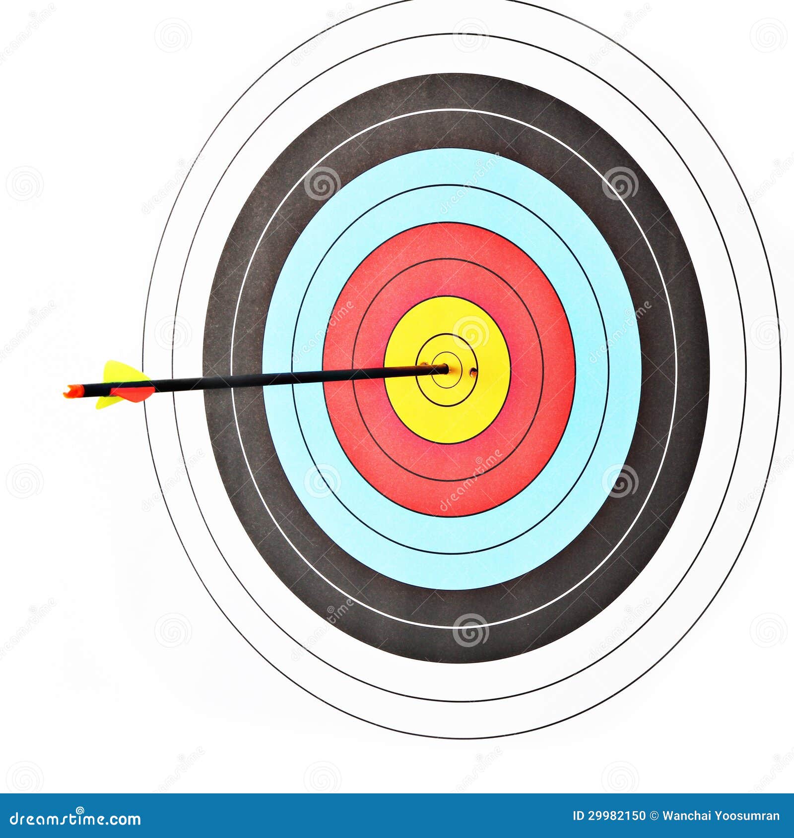 Archery target with arrow stock photo. Image of luck - 29982150