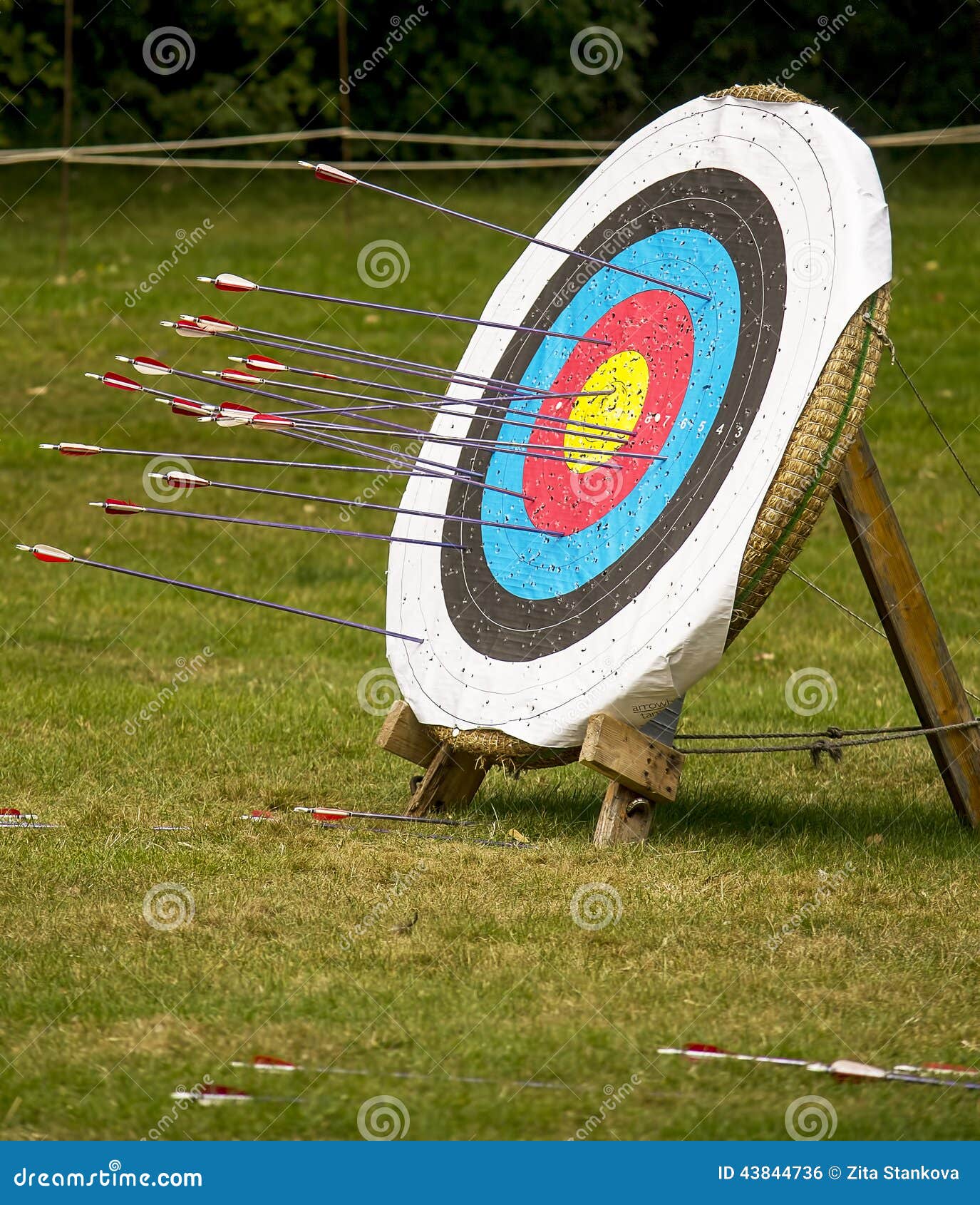 Archery target stock photo. Image of entertainment, shoot - 43844736