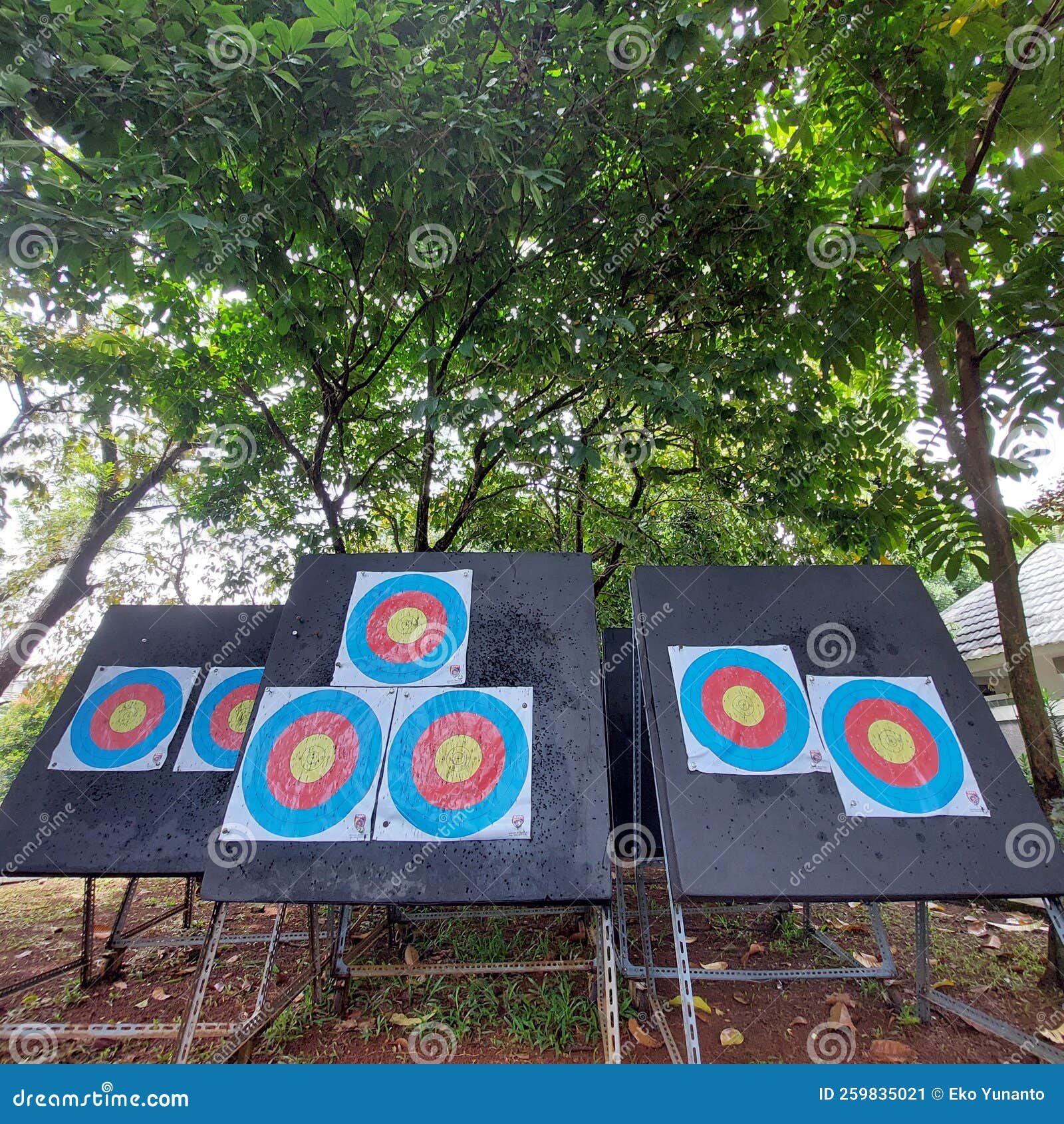 Archery Target Board Ready To Use for Match Stock Image - Image of ...