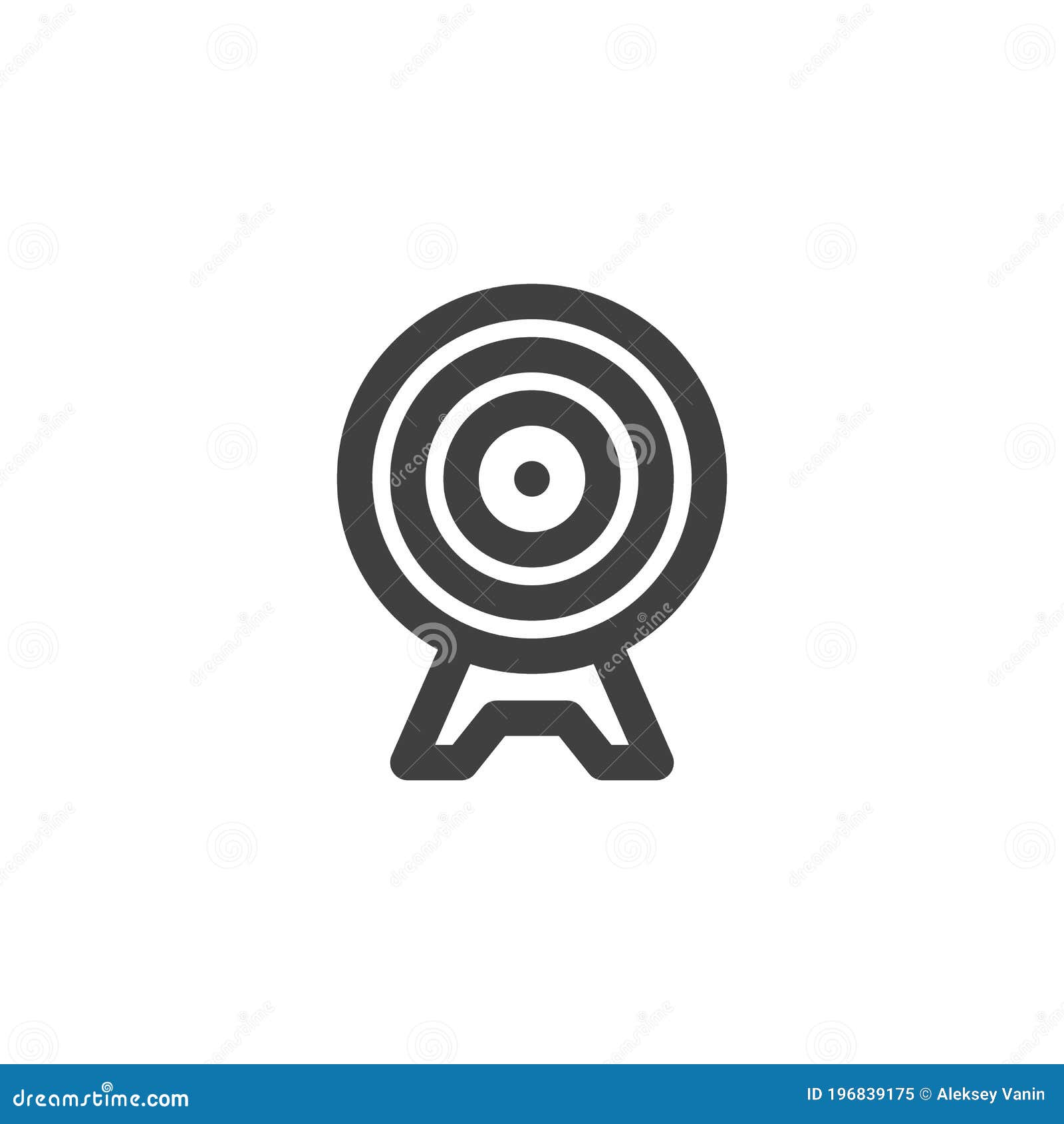 Archery target line icon stock vector. Illustration of sport - 196839175