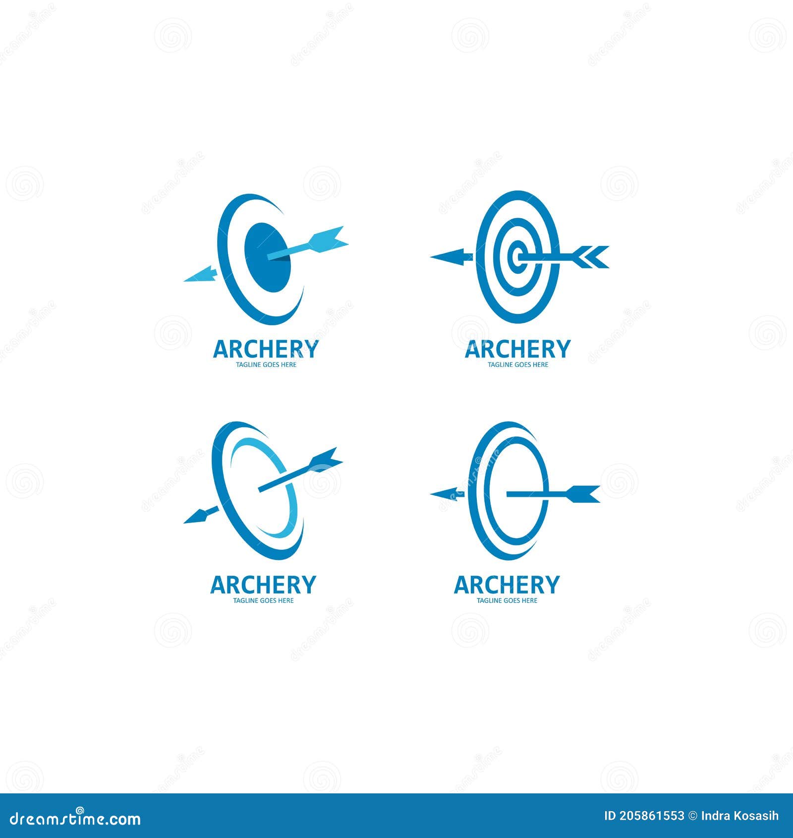 Archery Target Logo Vector Icon Illustration Stock Vector ...