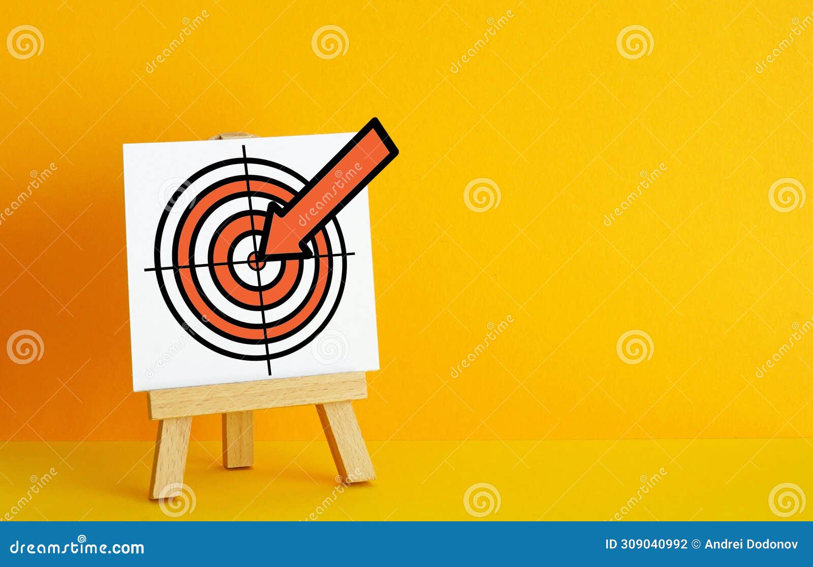 Archery Target on a Orange Background. the Concept of Fulfilling the ...