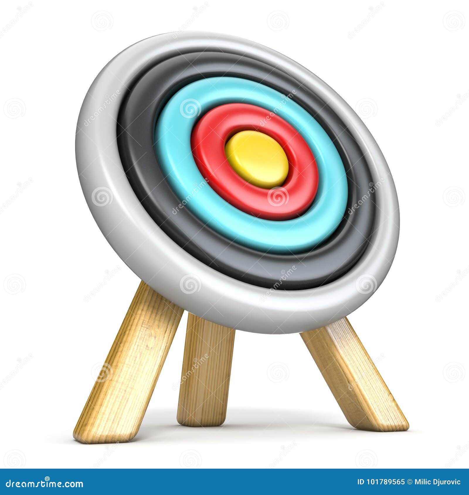 Archery Target Side View 3D Stock Illustration - Illustration of ...