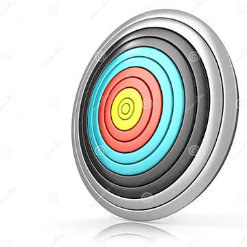 Archery target. Side view stock illustration. Illustration of luck ...
