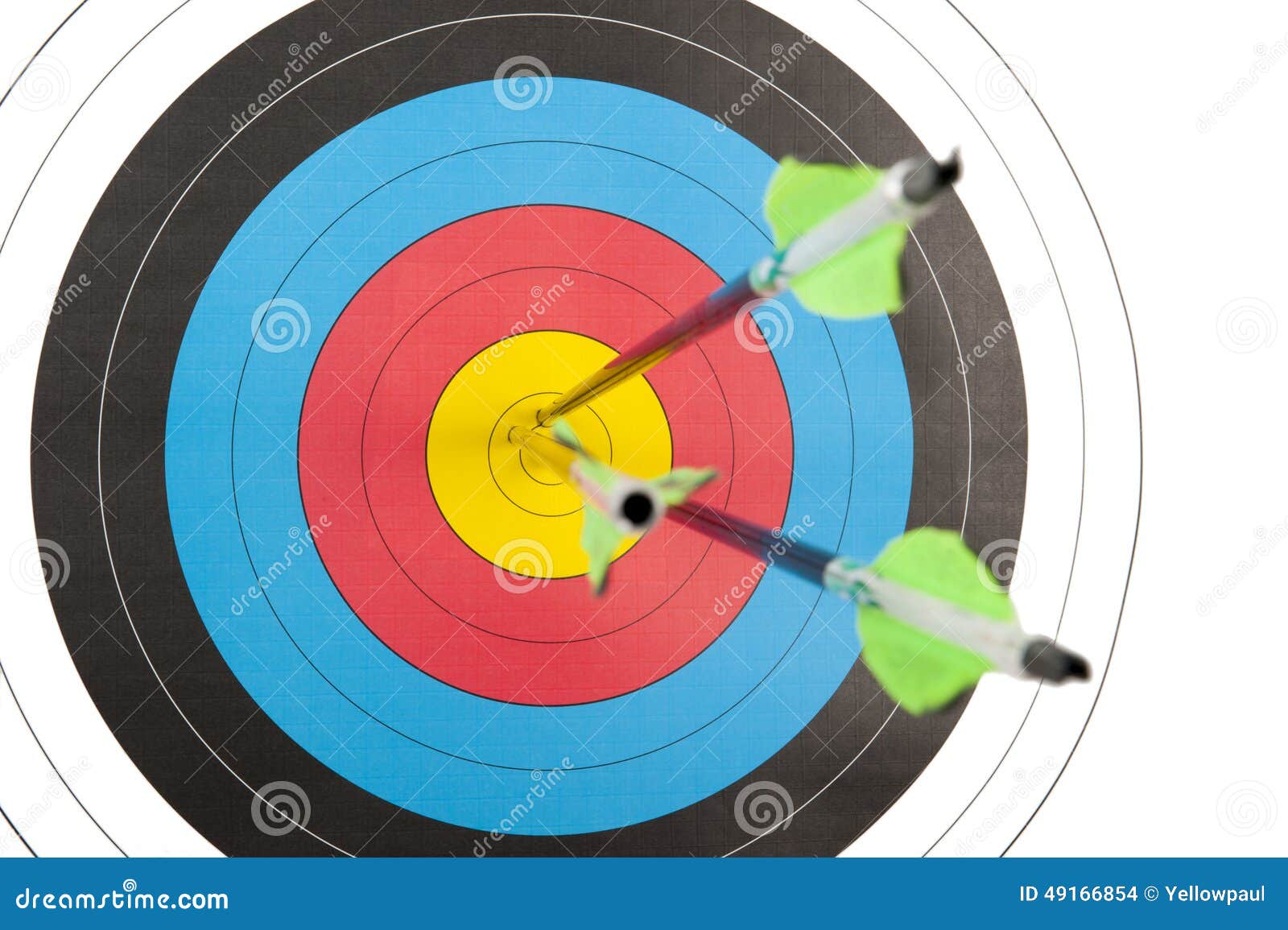 One Target With Three Dart Arrows Hitting The Bullseye Stock ...